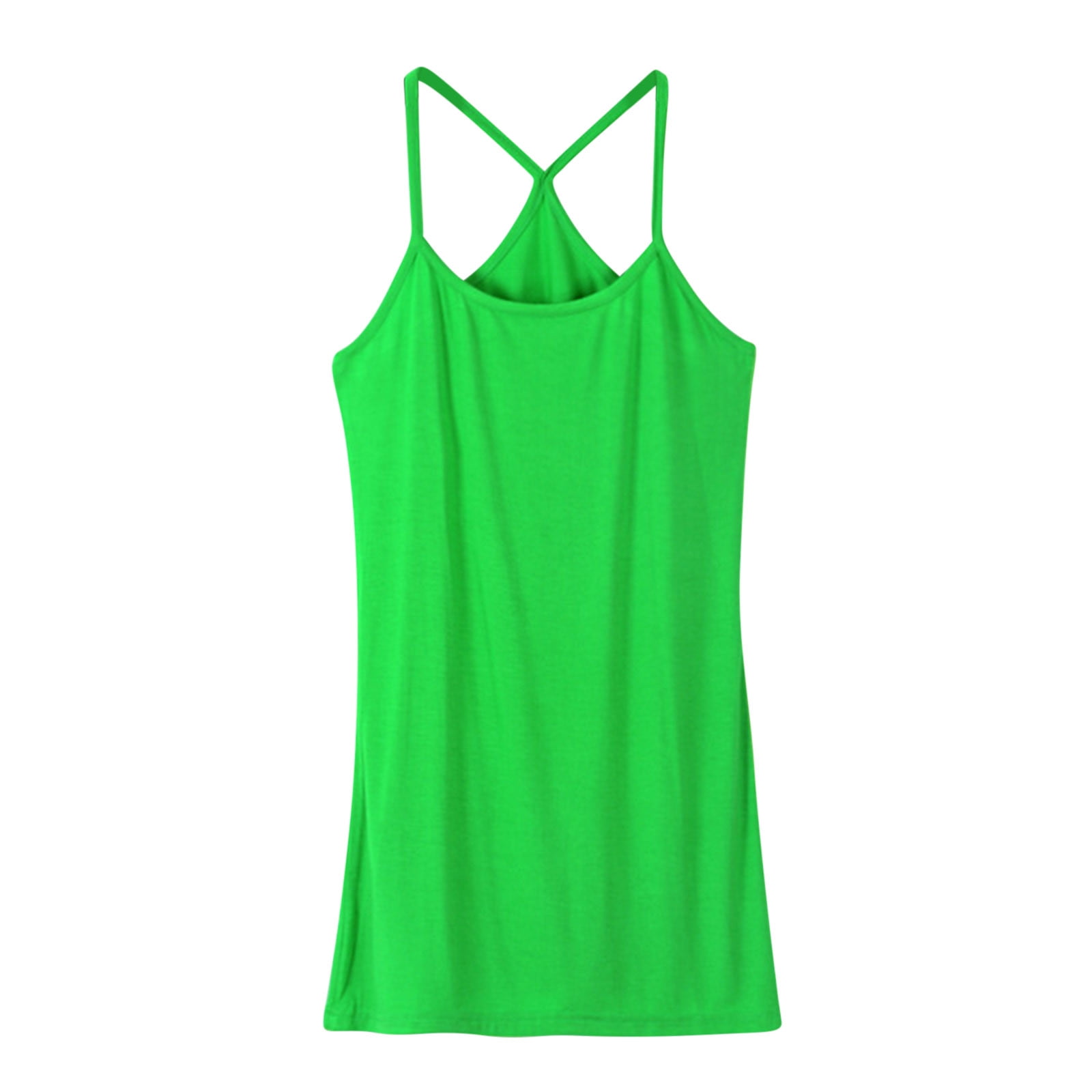JGGSPWM Women's Camisole Tank Top Criss Cross Back Tanks Vest Spaghetti ...