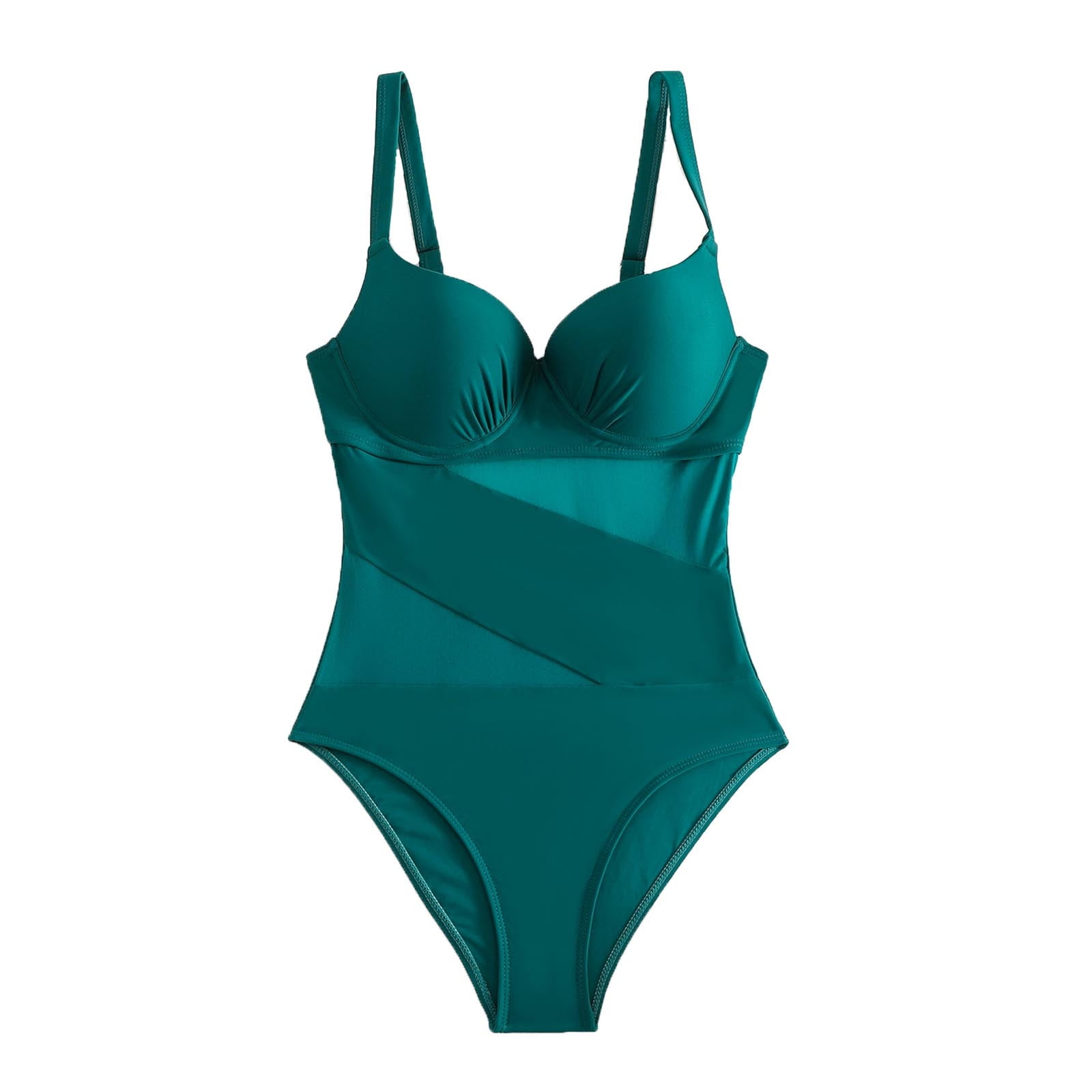 Jggspwm Womens Casual V Neck Solid One Piece Swimsuit Summer Swimwear