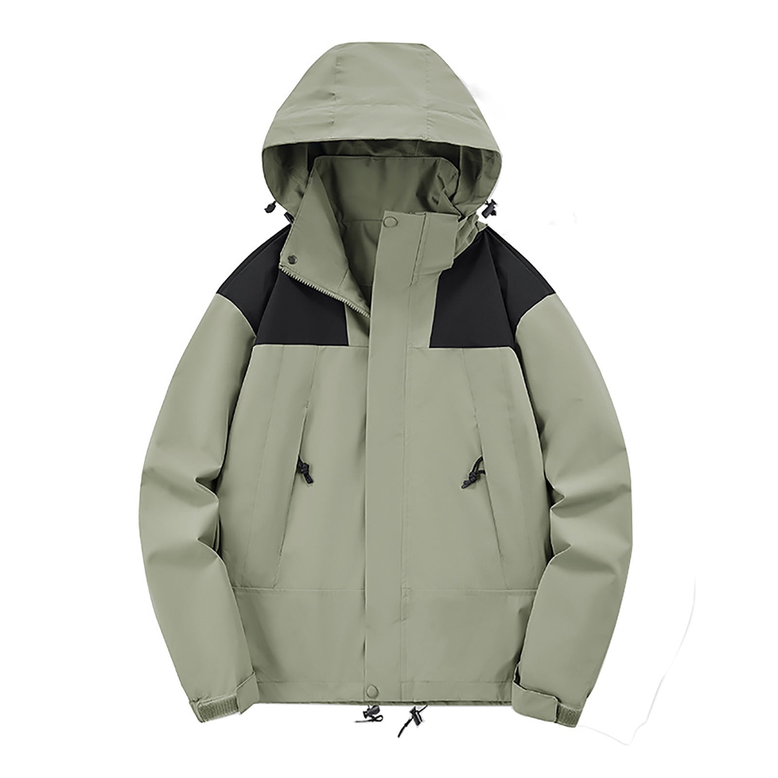 JGGSPWM Women's Fashion Outdoor Jacket, Color Block Waterproof ...