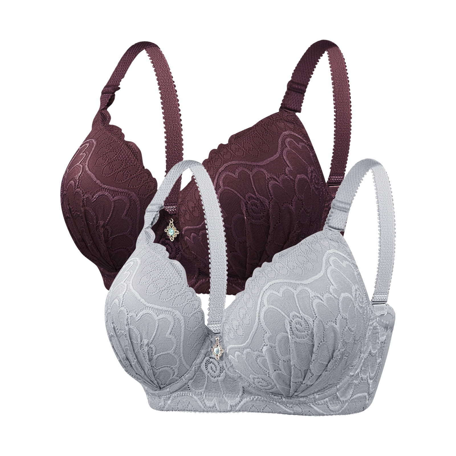 JGGSPWM Women's Full Coverage Wire-Free Bra with Side Support and Lift ...