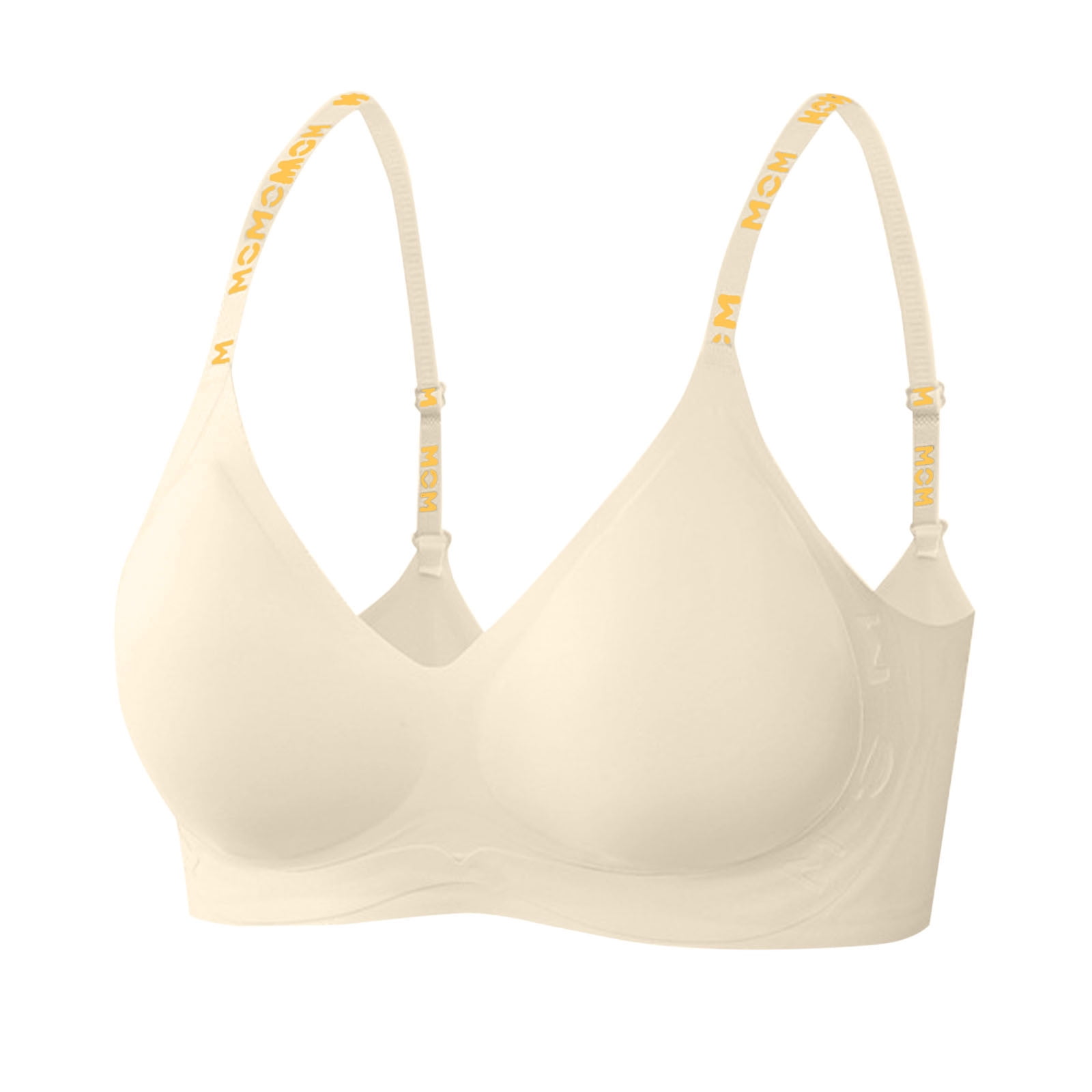 JGGSPWM Women's Seamless Comfort V Neck Wireless Bras Push Up Bras for ...