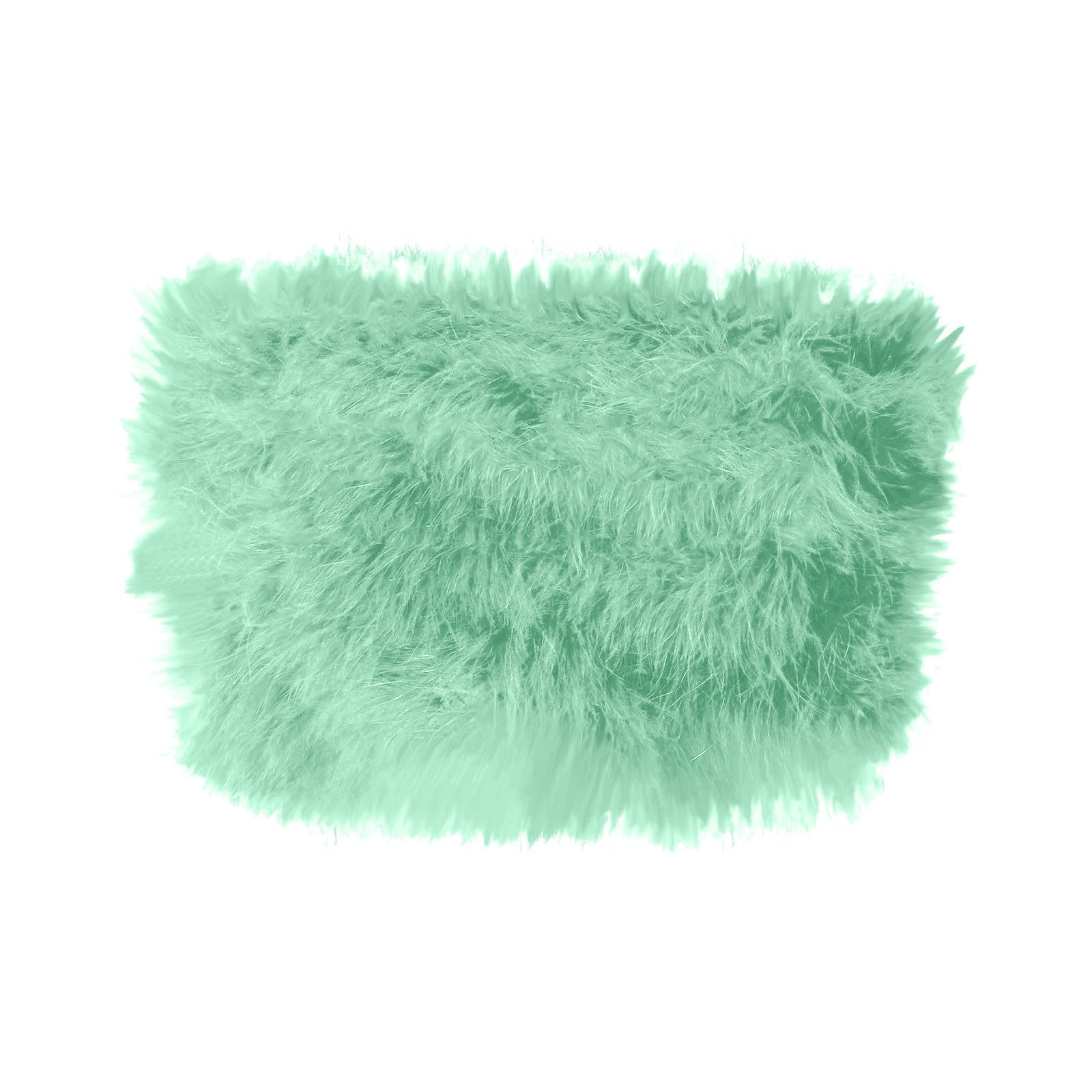 JGGSPWM Women's Velvet Tube Top Feather Crop Top Furry Faux Fur ...