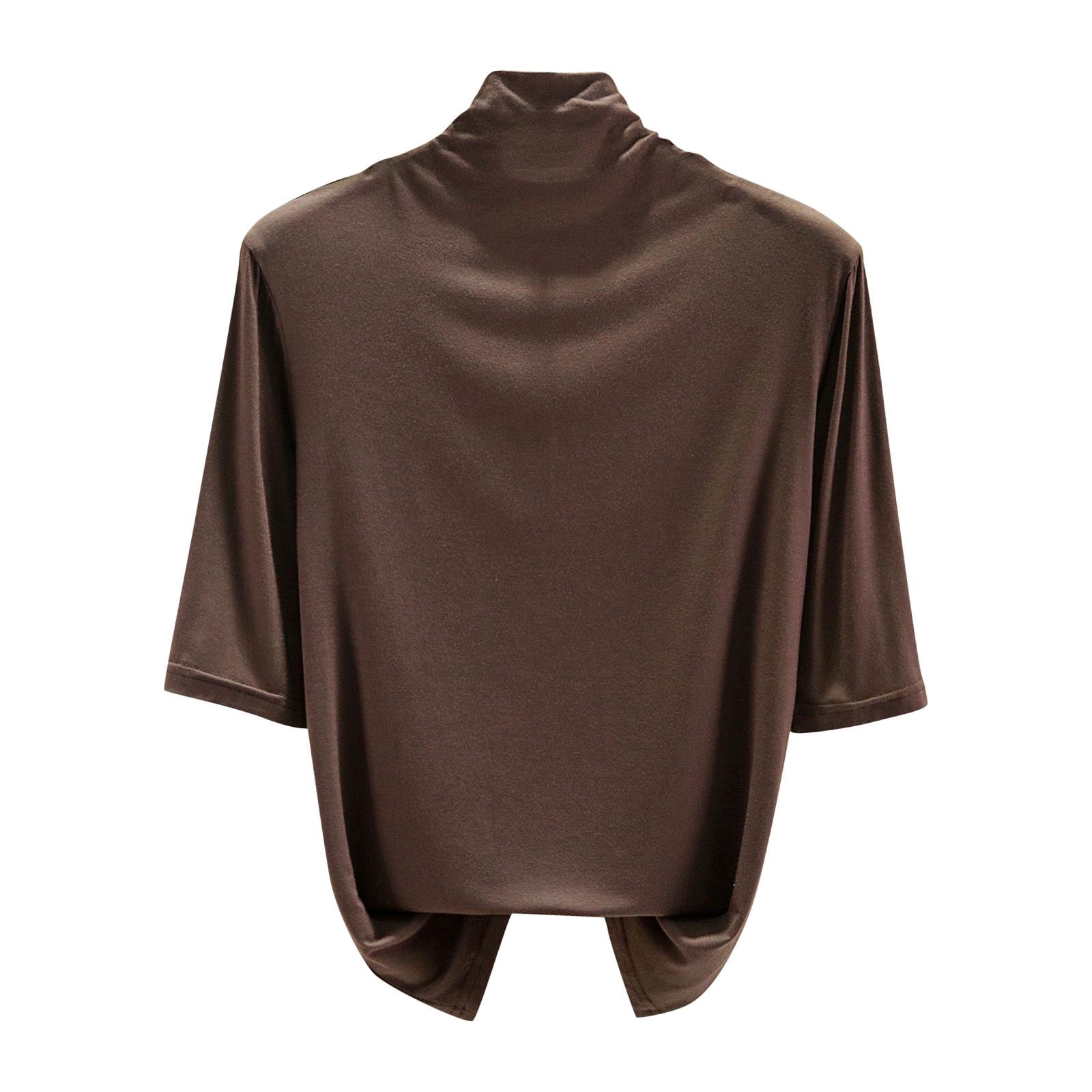 JGGSPWM Womens Short Sleeve Mock Turtleneck Bottom Shirts Business ...