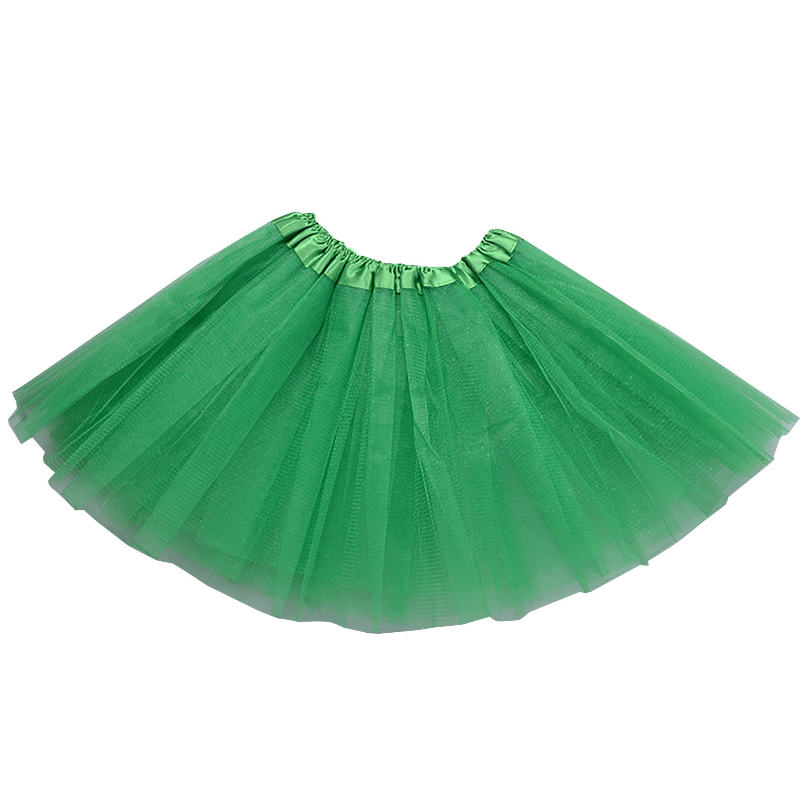 JGGSPWM Womens Tulle Tutu Mini Skirt Elastic Waist Pleated Gauze Short ...