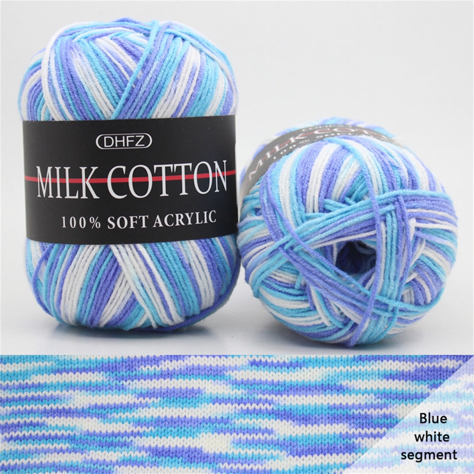 JGJJUGN Colorful Hand Knitting Knitting Crochet Milk Soft Baby Cotton ...