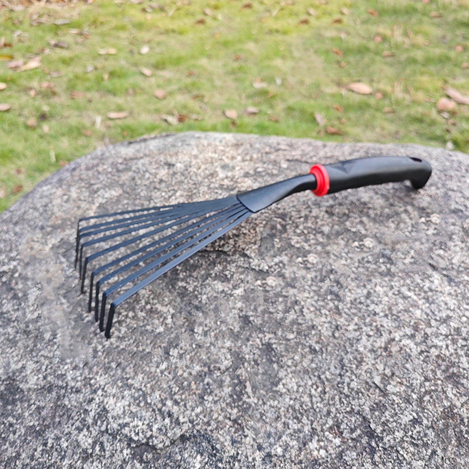 JGJJUGN Ergonomic Garden Rake Stainless Steel Compact Rake for Elevated ...
