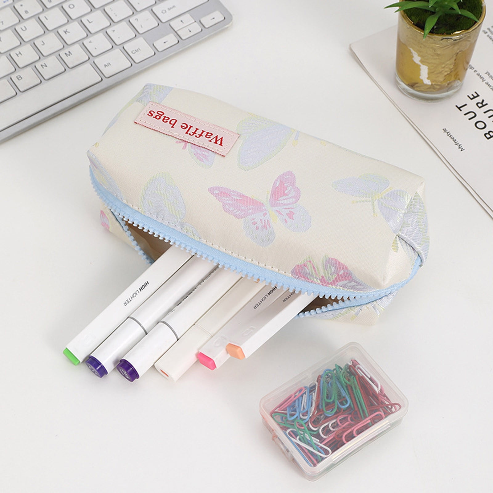 JGJJUGN Large Capacity Pencil Case for Stationery, Cosmetic Bag, Cute ...