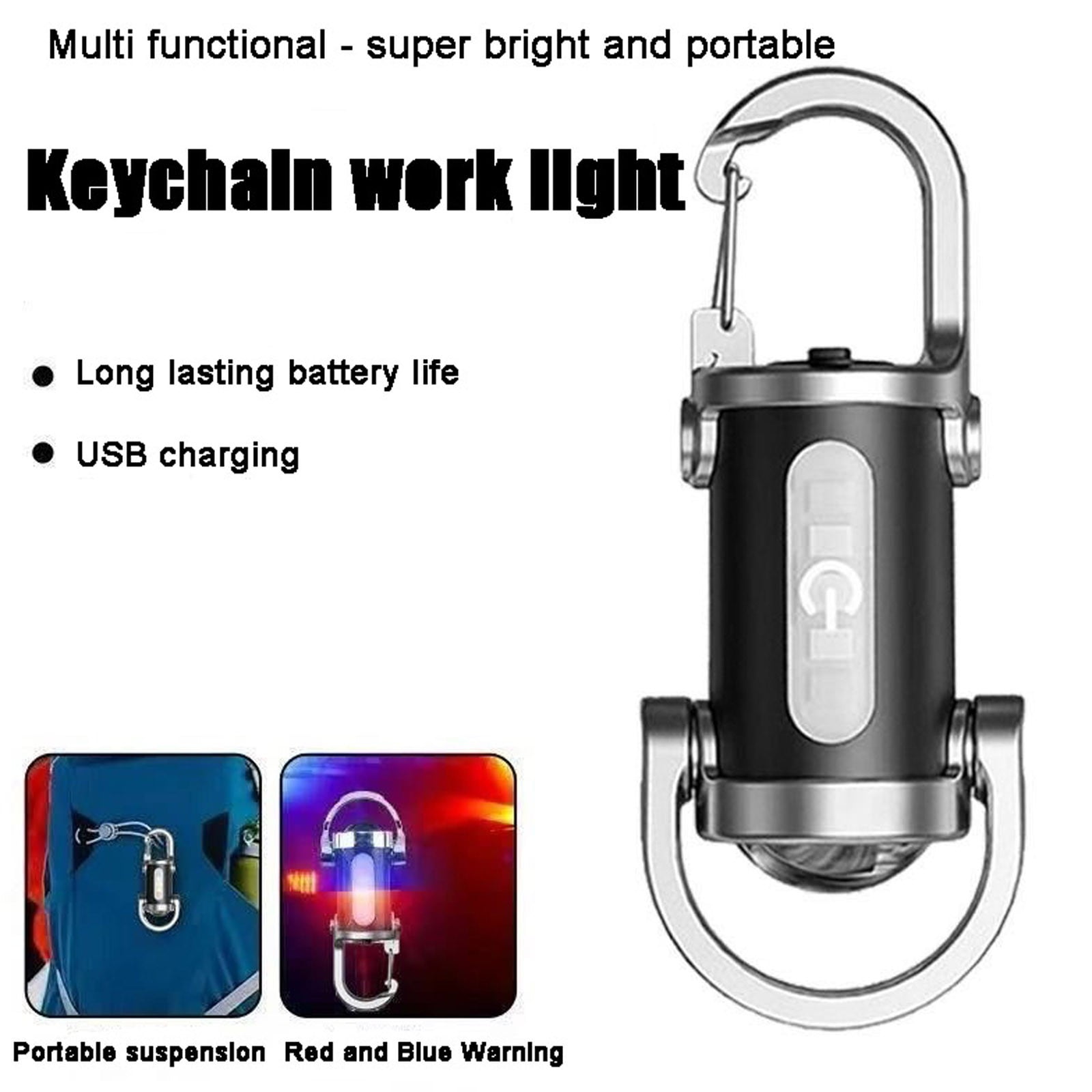 JGJJUGN Multi-Functional Mini Keychain Flashlight Portable Waterproof ...