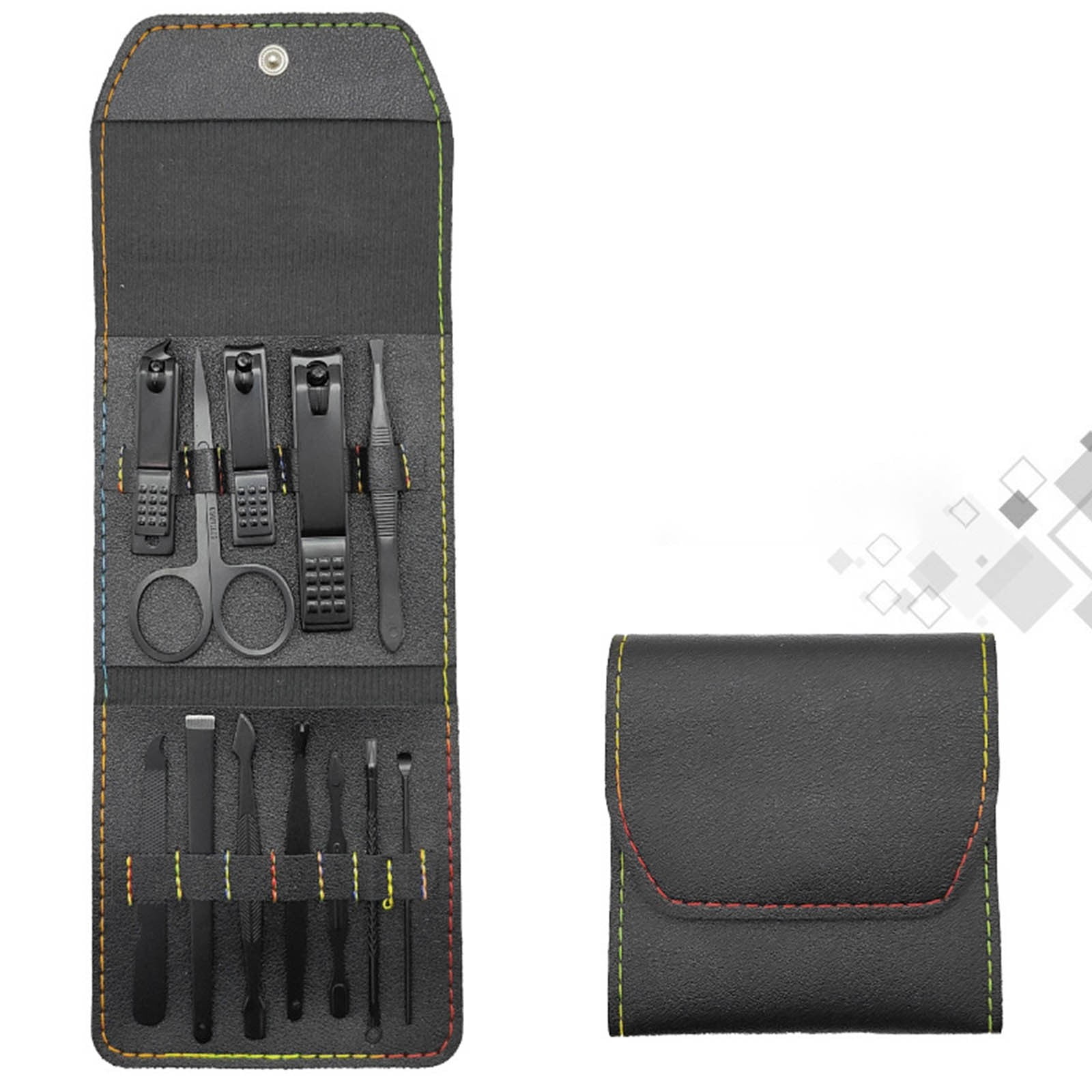 JGJJUGN Portable 12-Piece Stainless Steel Nail Clipper Set with ...