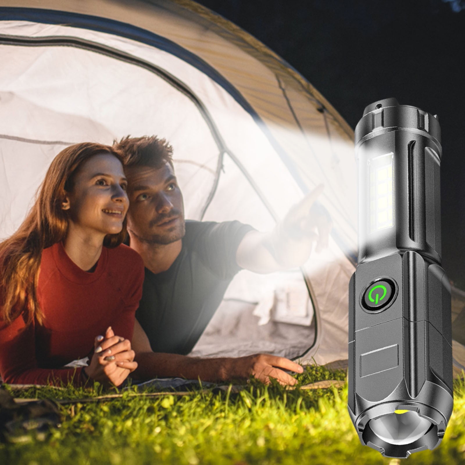 JGJJUGN Portable Strong Light Mini Torch LED Rechargeable Flashlight ...