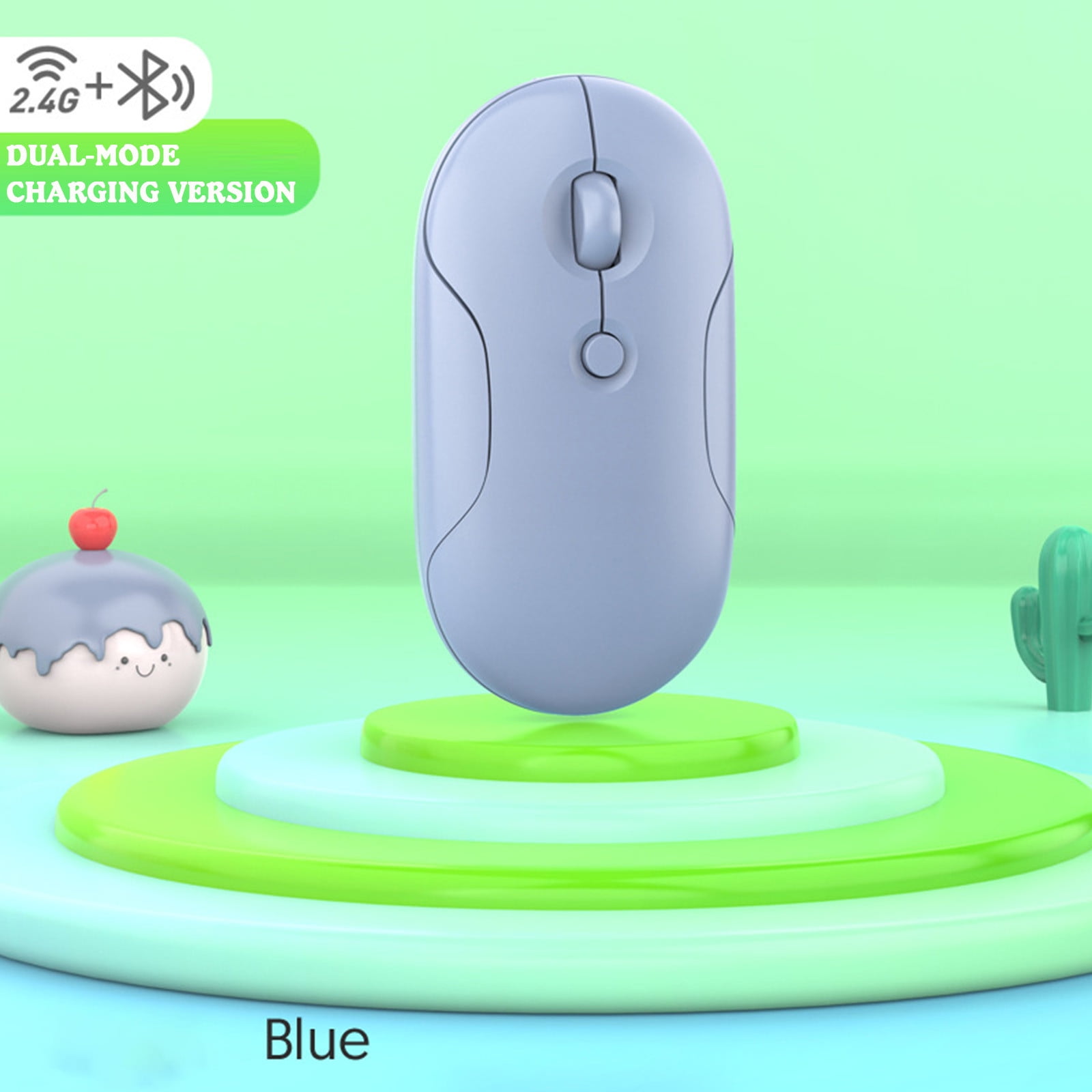 JGJJUGN Rechargeable Wireless Mouse Bluetooth Dual Mode Compact Design ...