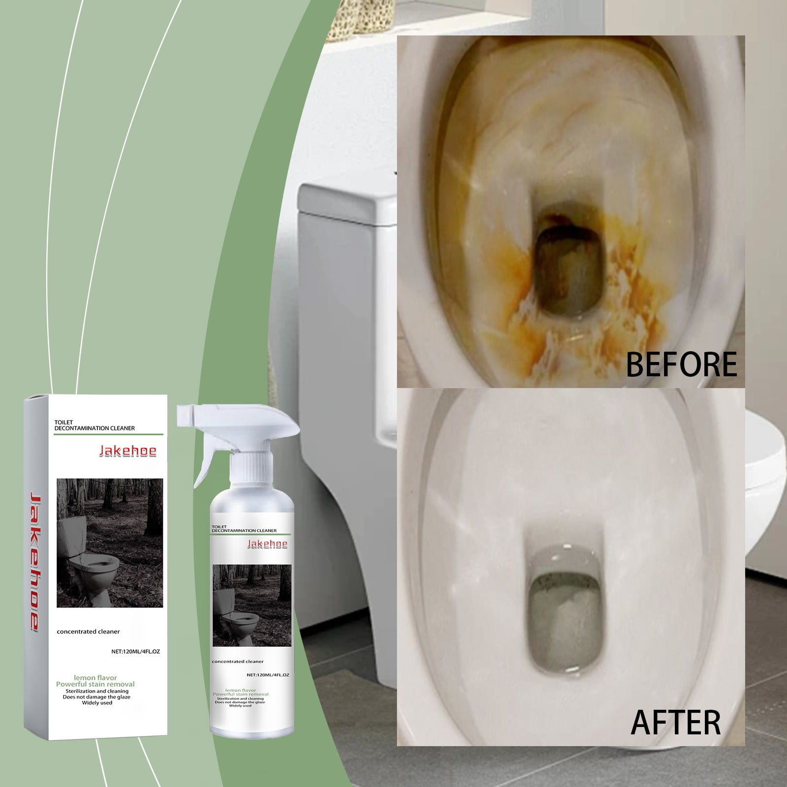 JGJJUGN Toilet Bowl Cleaner 120ml Deep Penetration Powerful ...