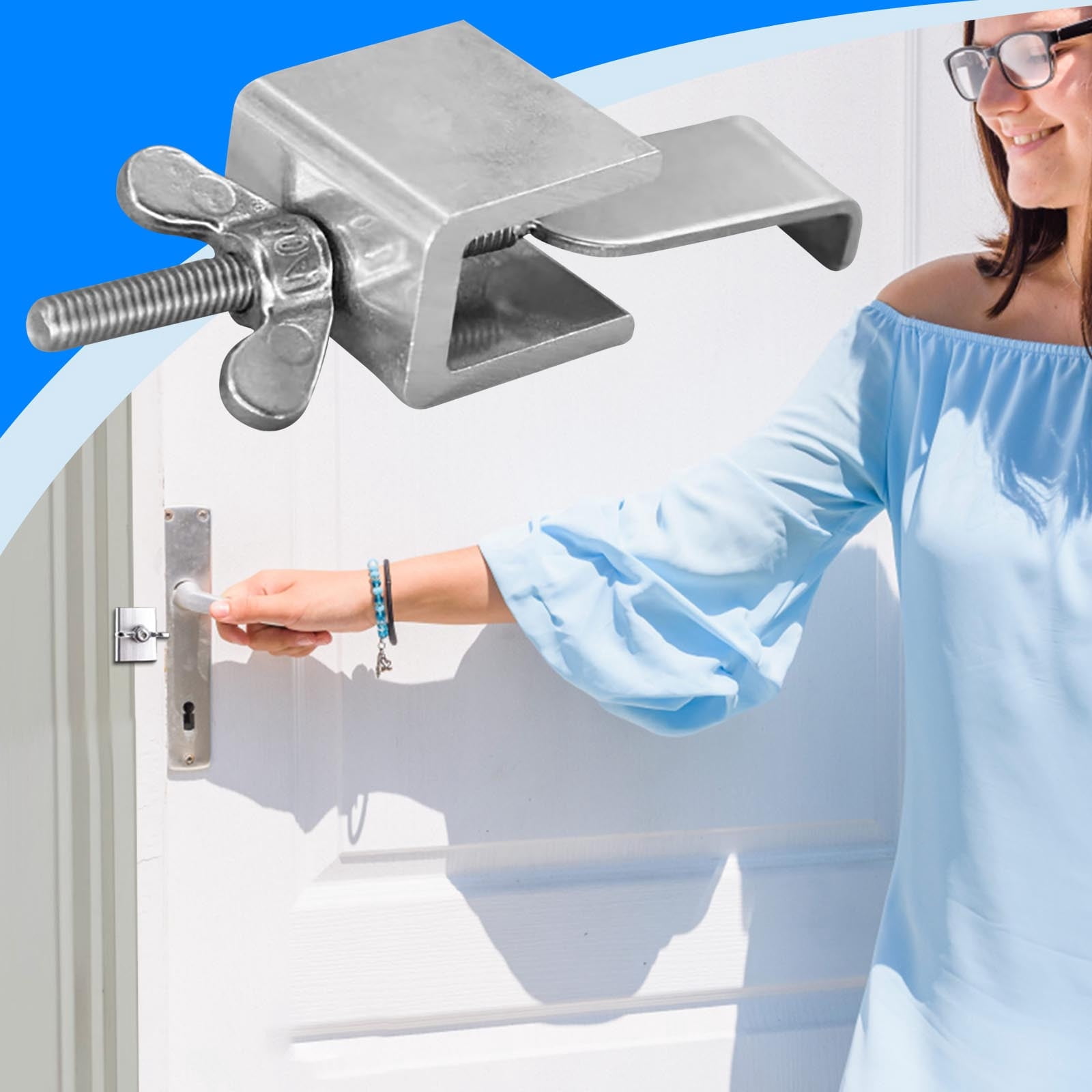 JGJJUGN Travel Door Lock Security Device | Portable Hotel Door Stopper ...