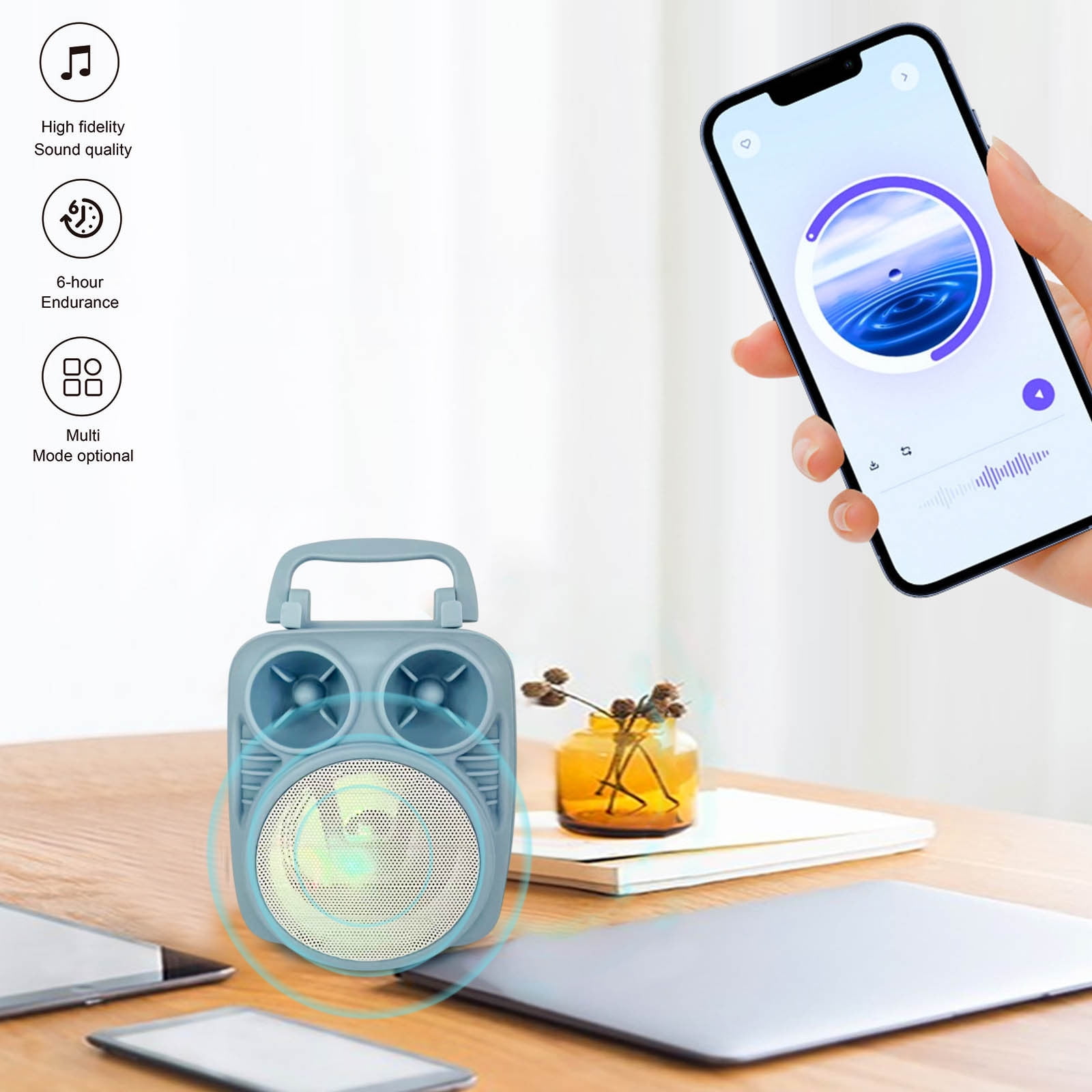 JGJJUGN Wireless Bluetooth Speaker - Portable K Song Volume Amplifier ...