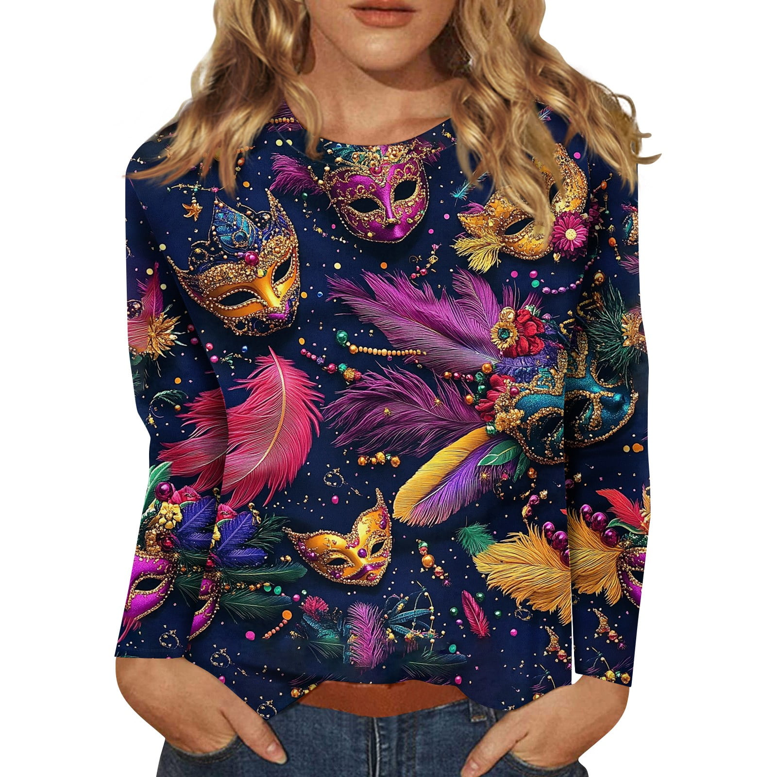 JGNGSHN Mardi Gras Outfit for Women Carnival Shirt for Women,carnival ...