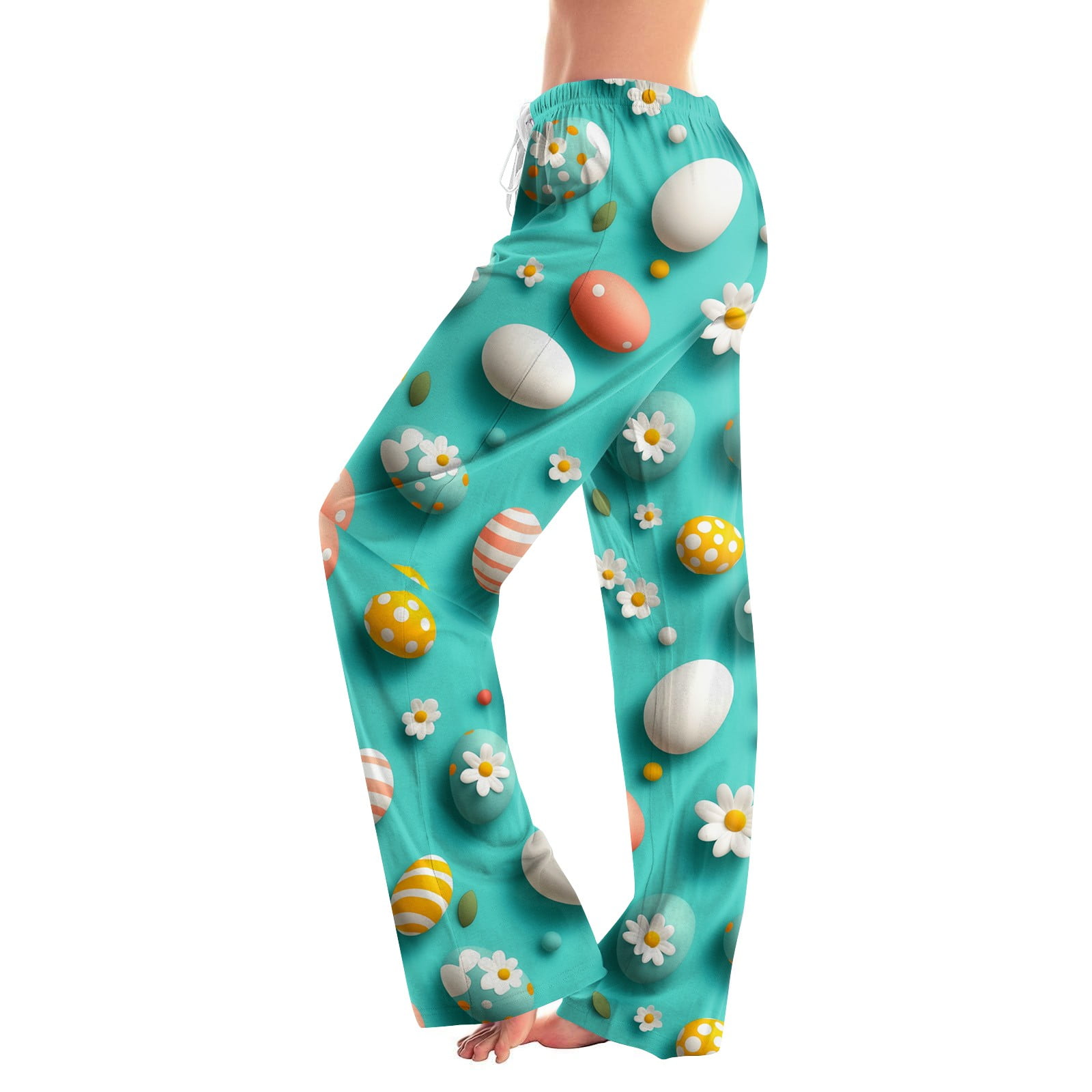 JGNGSHN Women's Easter Pajama Pants, Baggy Lounge Pants with Bunny ...
