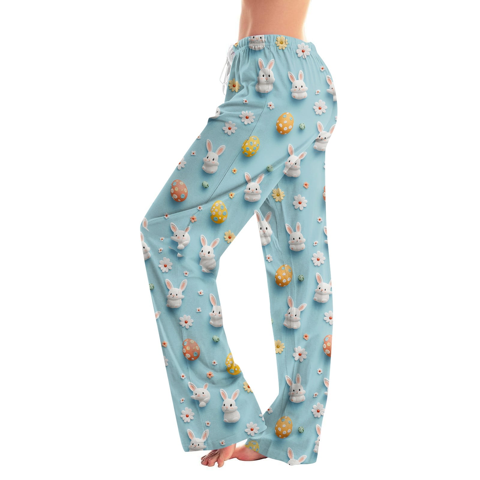 JGNGSHN Women's Easter Pajamas Soft Lounge Pant Sleepwear Wide Leg ...