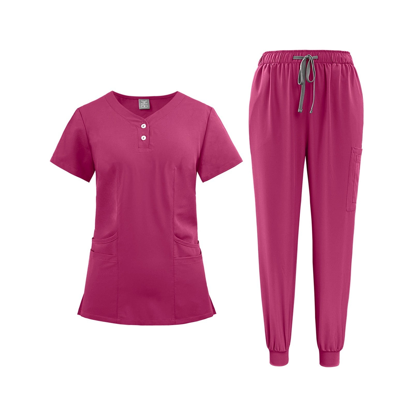JGNGSHN Women's Medical Scrubs Set Essential Jogger Scrub Set Nursing ...