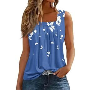 Fantaslook Dressy Tank Tops for Women Keyhole Pleated Sleeveless ...