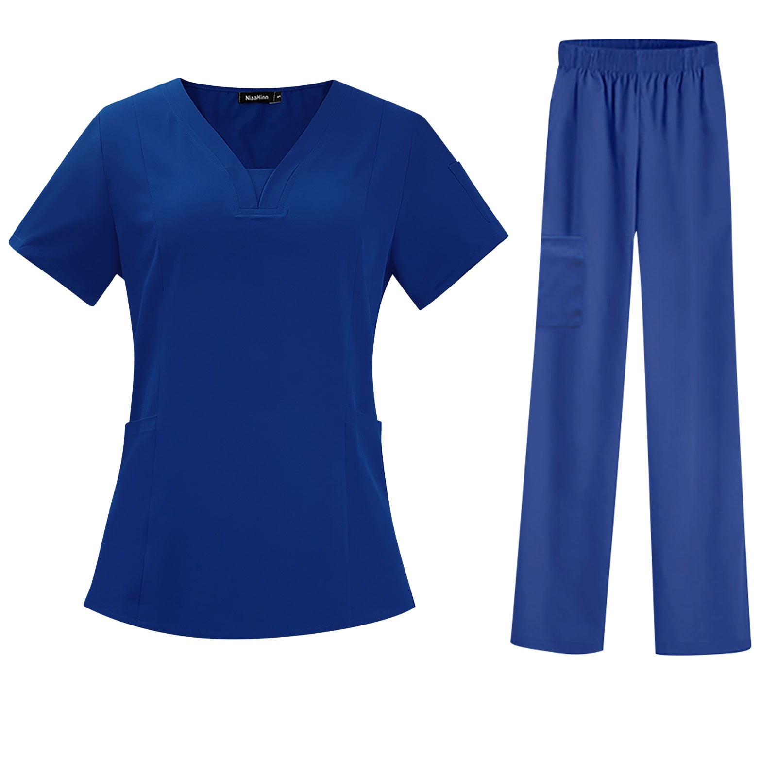 JGNGSHN Womens Scrub Set Medical Uniform Scrubs Set Fashion V-Neck Top ...