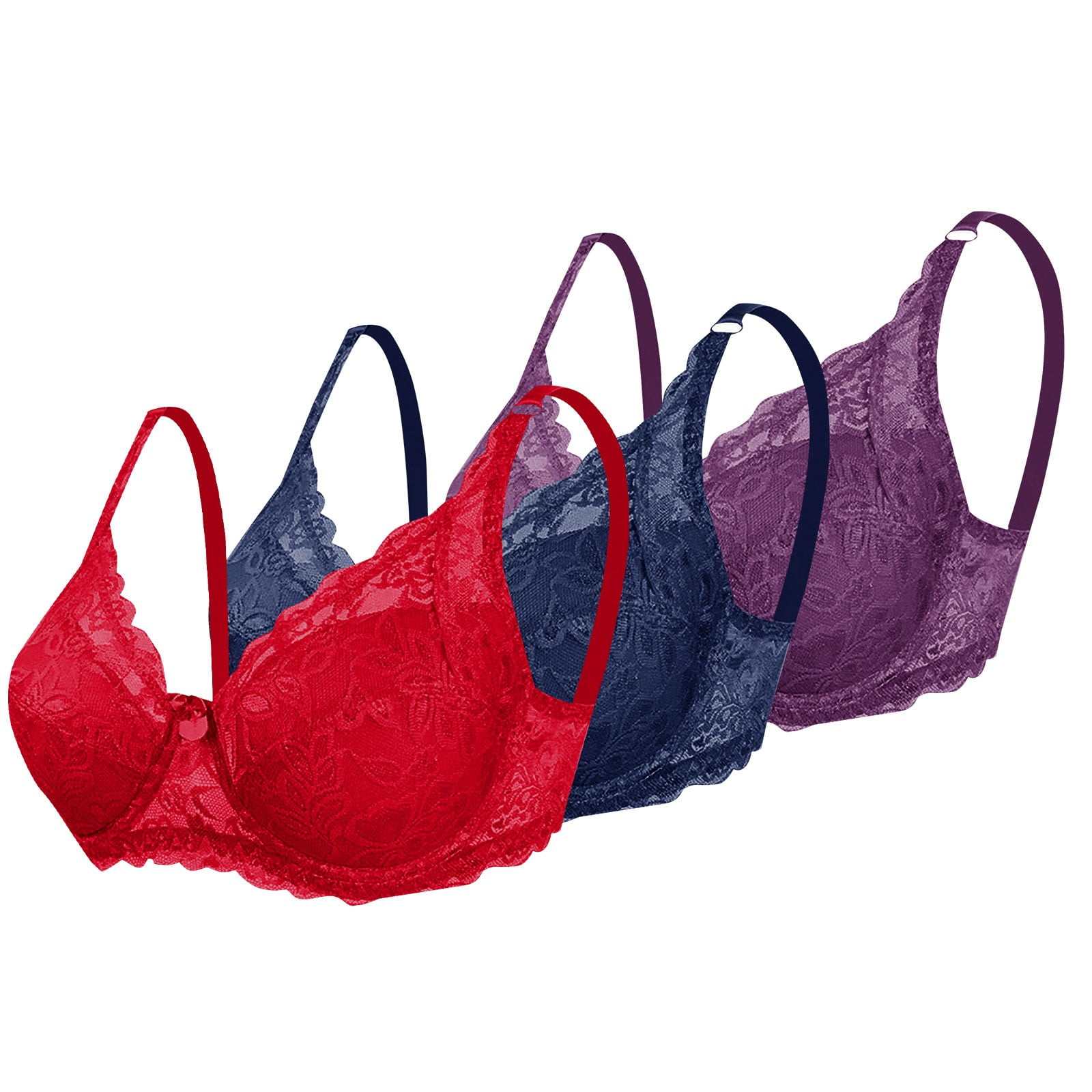 JGQJGAK 3Pc Lightweight Wireless Correcting Bras, Bra For Seniors Plus ...