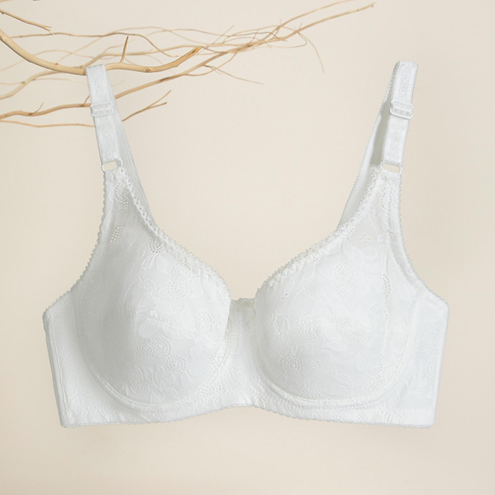 JGQJGAK Bras for Women, Daily Solid Lace Gathered Bra with Adjustable ...