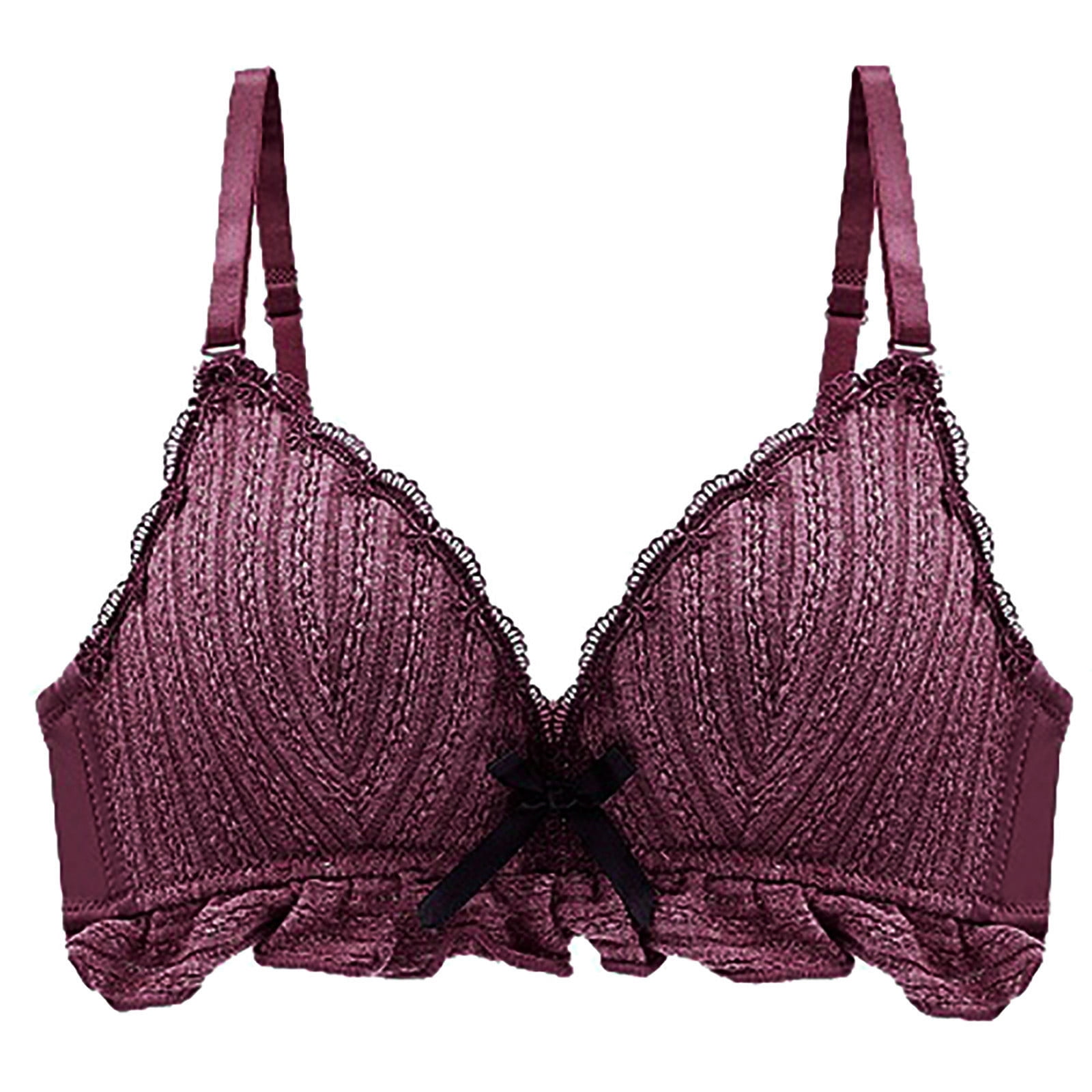 JGQJGAK French Cup Lace Underwire Bra Lingerie, Red 36, Size 32-38 ...