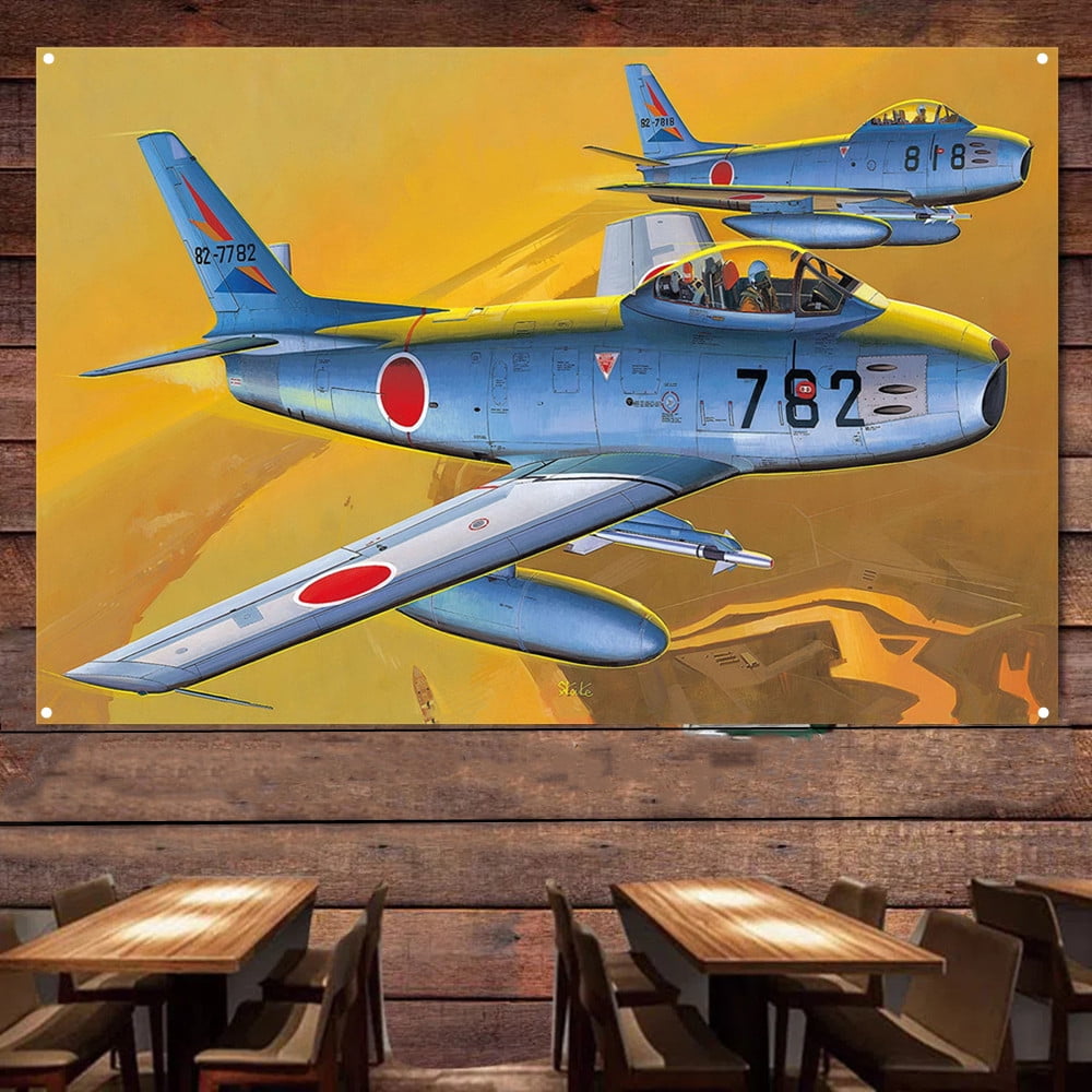 JGSDF F-86F-40 Sabre Fighter Poster Wall Chart 38" x 57" Airplane ...