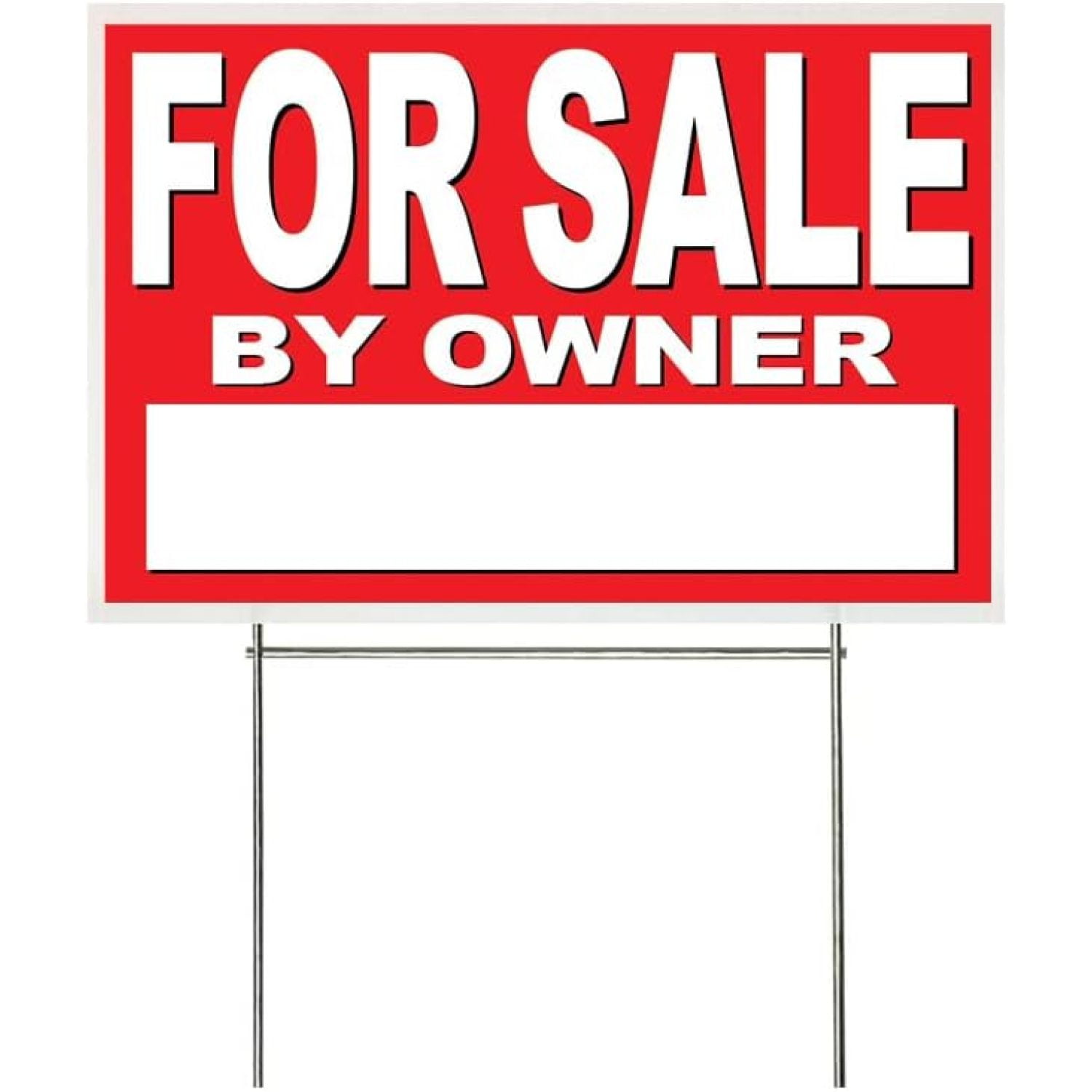 JGSP 4 Less Co 18x12 Inch FOR SALE BY OWNER Lawn Yard Sign with Stake ...