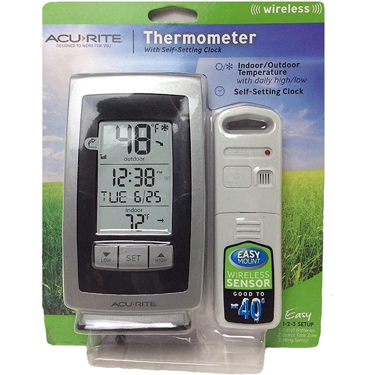 JGSP Digital Indoor / Outdoor Wireless Thermometer 00754w4 with Self ...