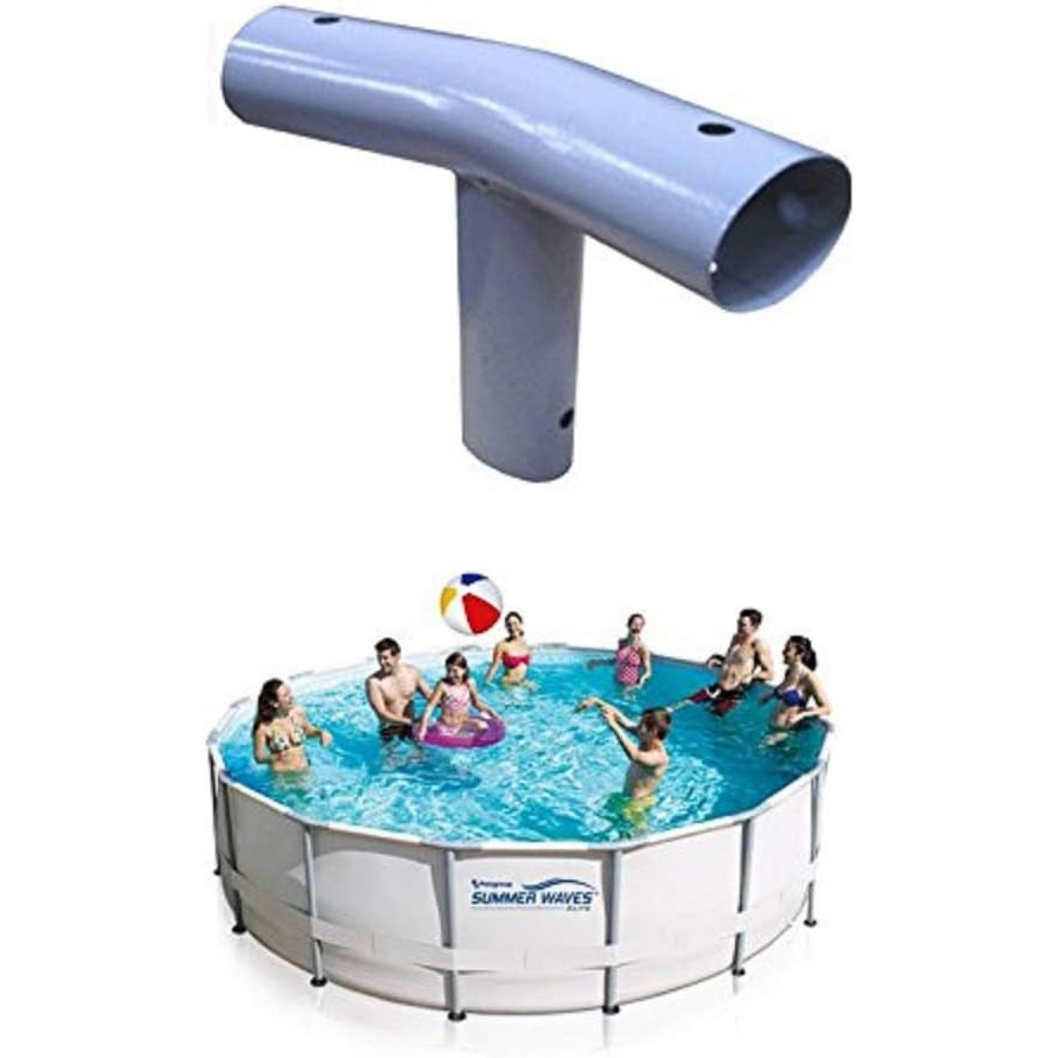 JGSP Elite T-Fitting for Metal Frame Round Pools (Oval) (14 FT ...