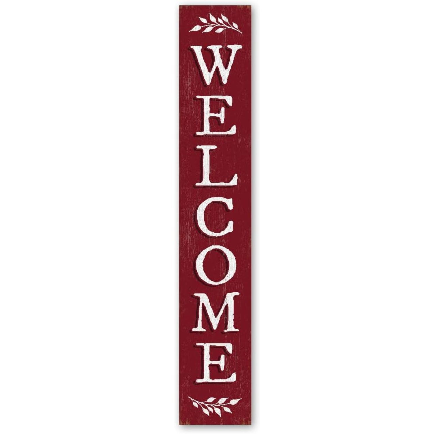 JGSP Welcome Burgundy Welcome Sign and porch leaner for Front Door ...