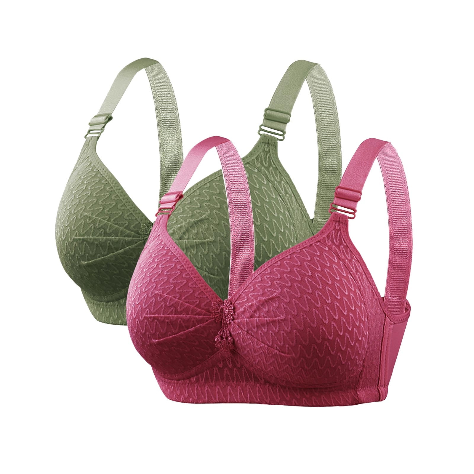JGTDBPO 2Pc Plus Size Bra for Women No Underwire Full Coverage Bras ...