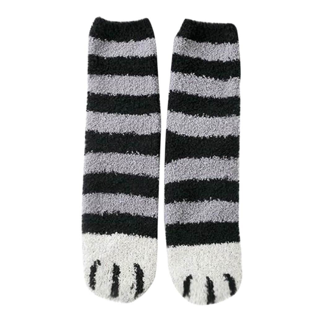 JGTDBPO 4 Pairs Wear Fuzzy Socks For Women Super Soft Plush Slipper ...