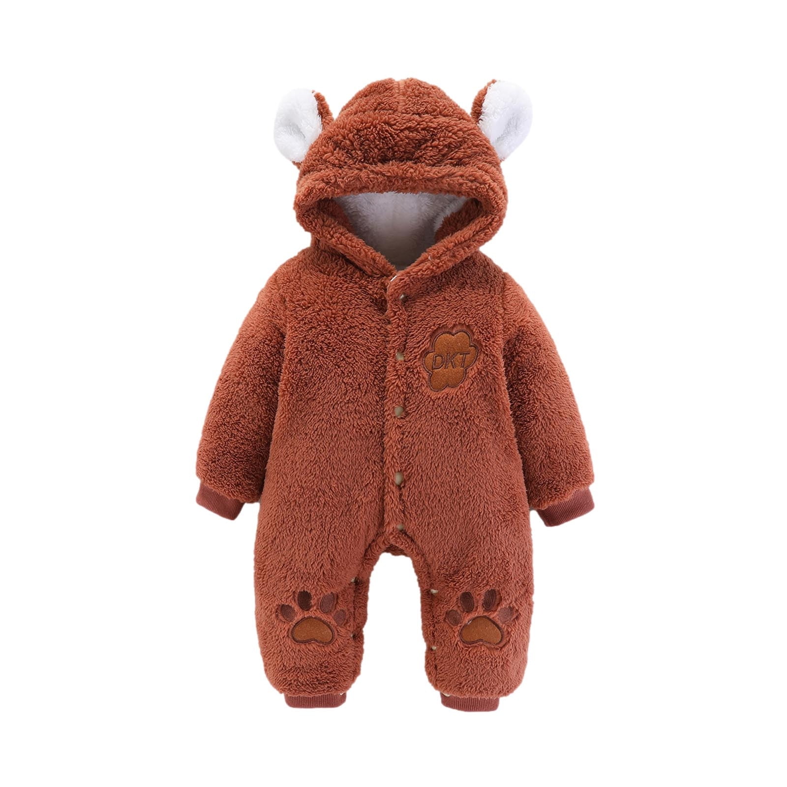 JGTDBPO Baby Newborn Snowsuit Onesie Winter Coat Romper For Infant Girls Boys Cartoon Bear ...