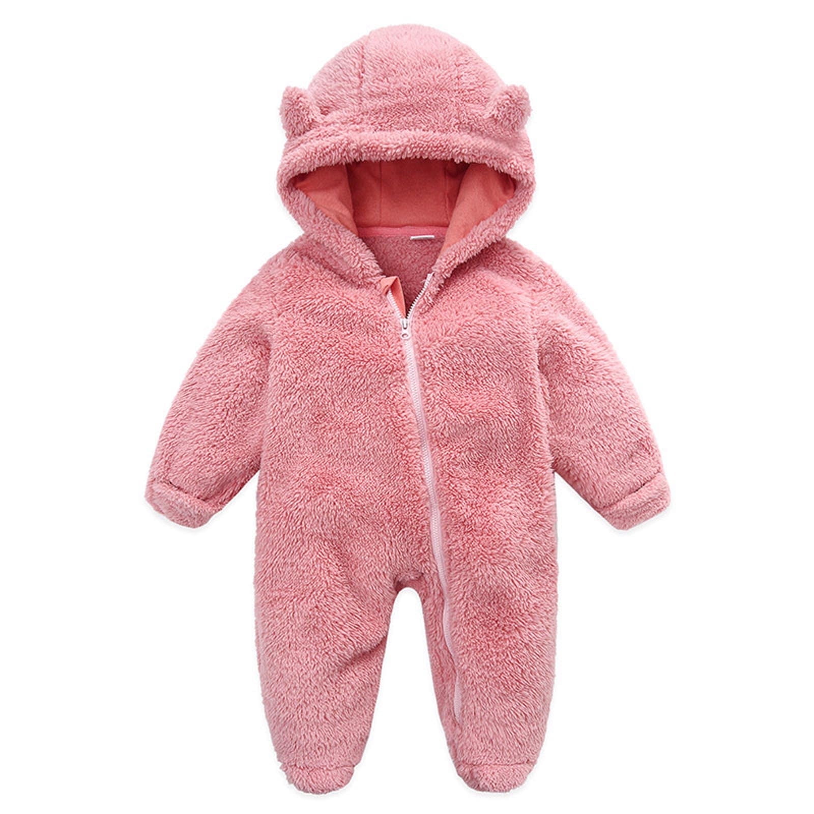 JGTDBPO Infant Fleece Snowsuit Onesie for Infant Girls Boys Winter Coat ...