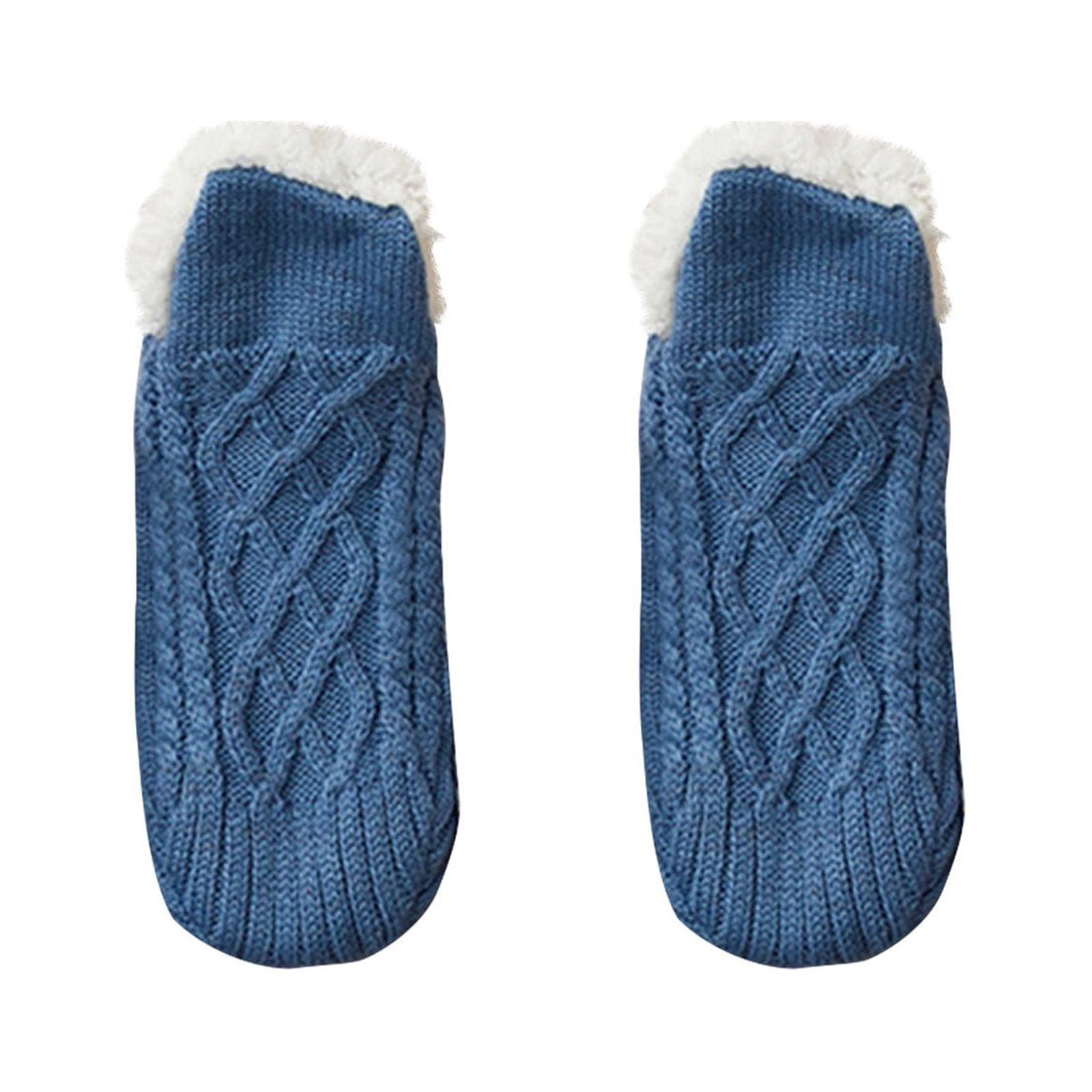 JGTDBPO Fuzzy Slipper Socks For Women Winter Christmas Warm Soft Fleece ...