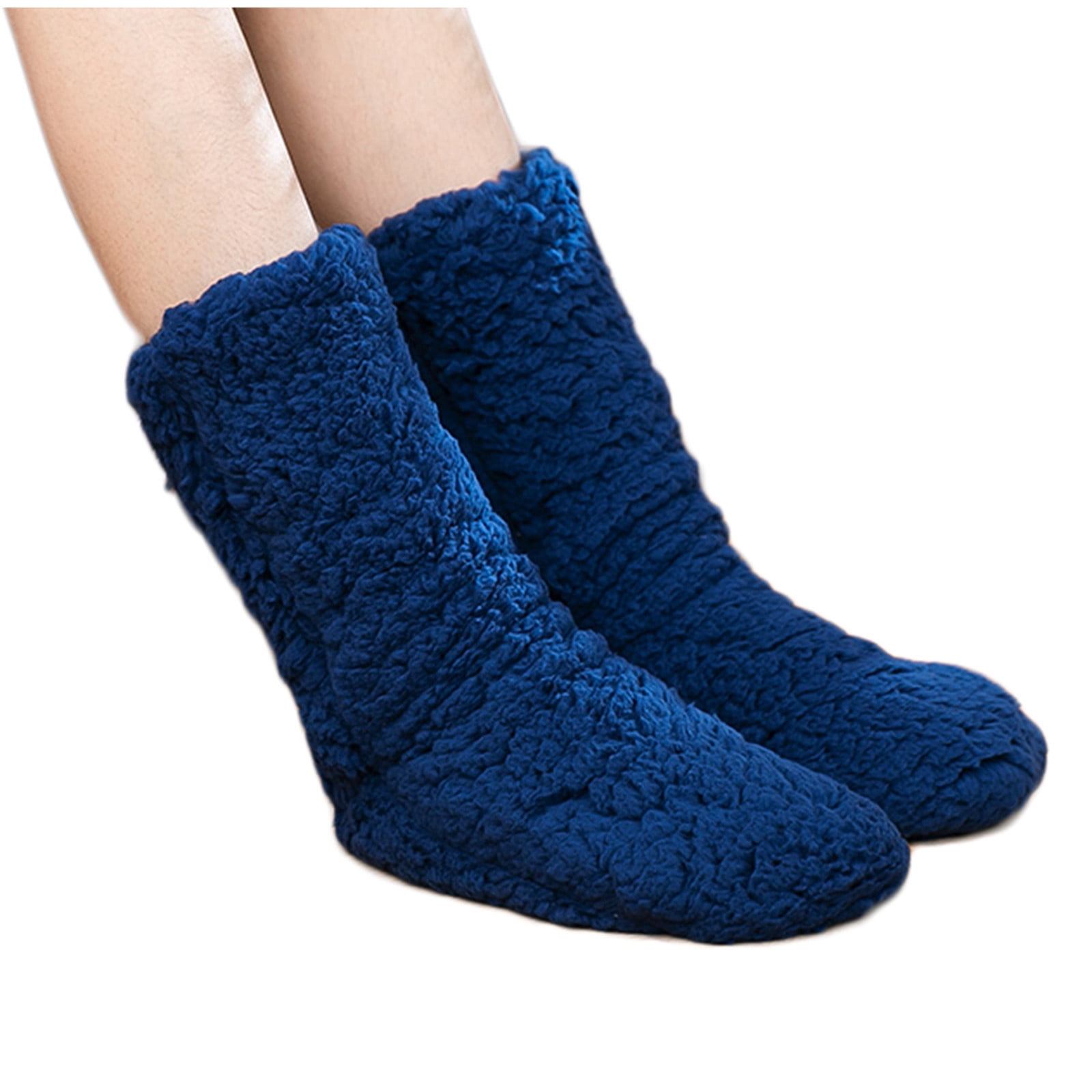 JGTDBPO Fuzzy Slipper Socks For Women Winter Warm Soft Fleece Lined Non ...