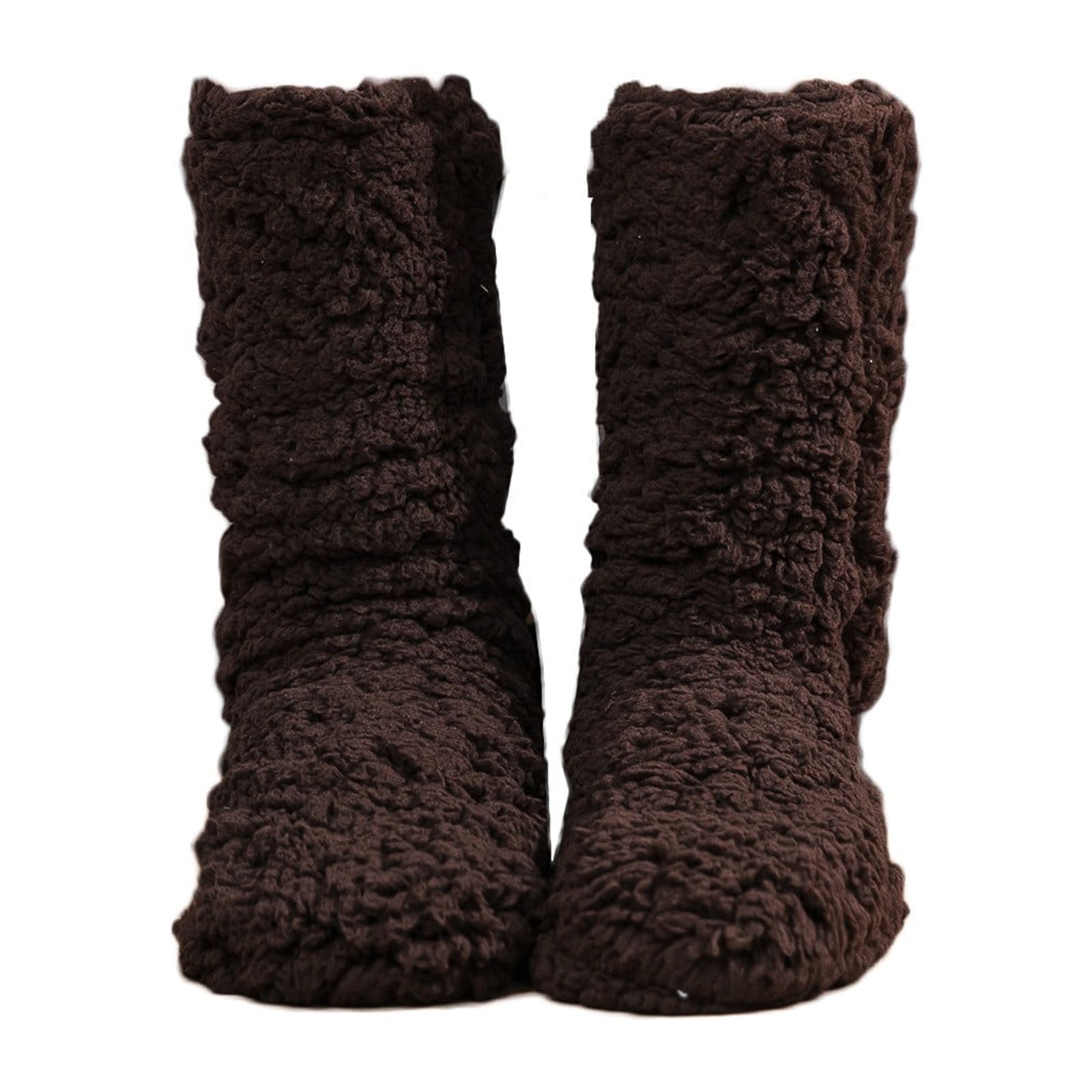 JGTDBPO Fuzzy Slipper Socks For Women Winter Warm Soft Fleece Lined Non ...