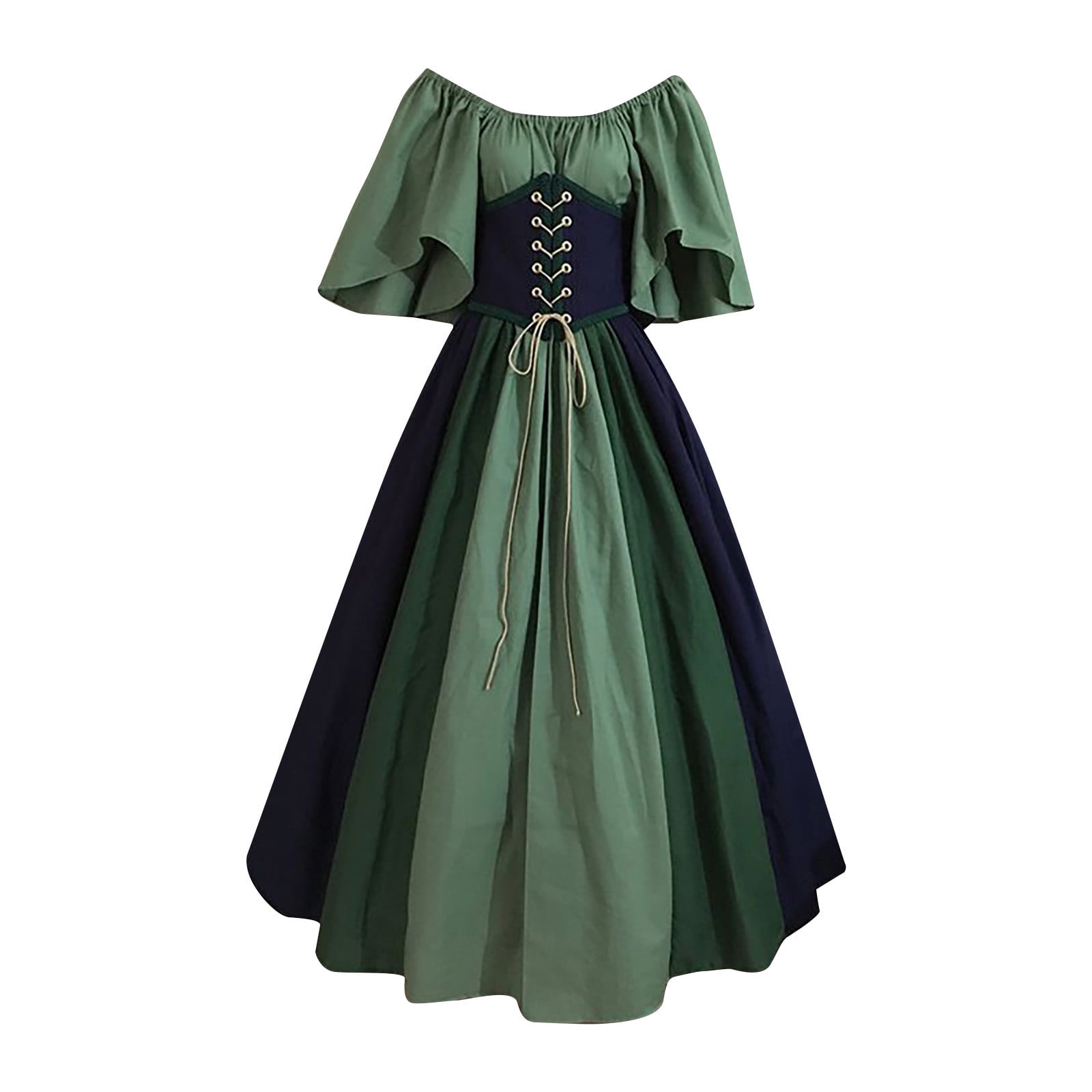 JGTDBPO Halloween Medieval Dress For Women Middle Ages Vintage Color ...