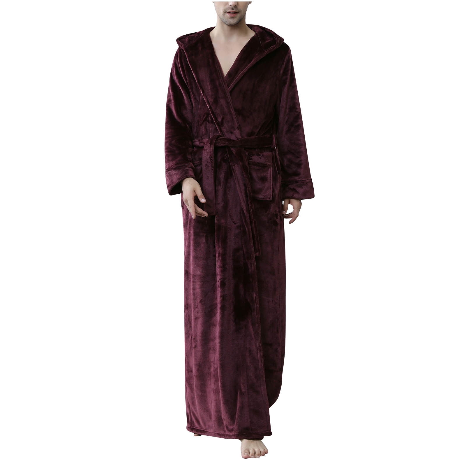 JGTDBPO Robes For Men Classic Unisex Premium Cotton Warm Night Gown ...