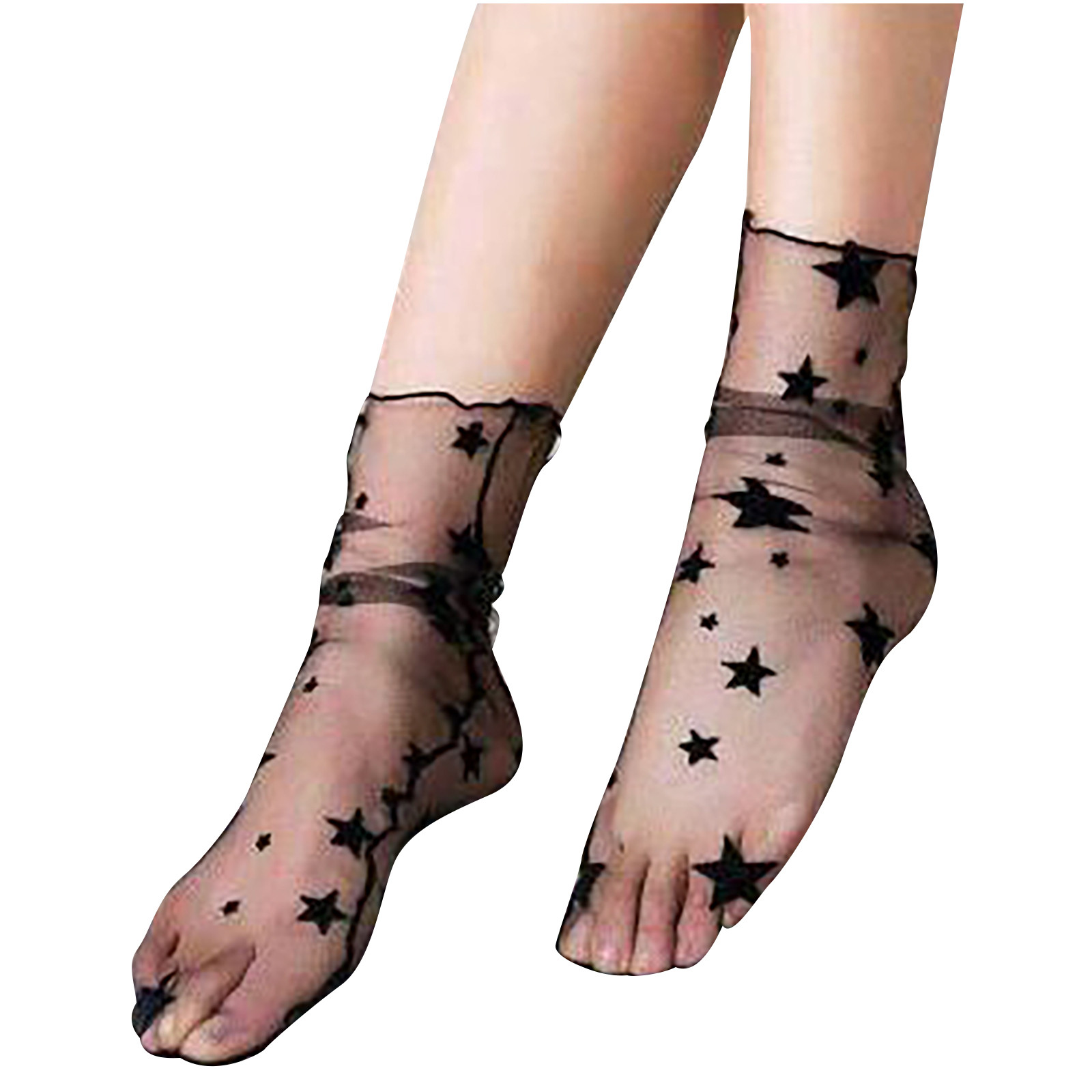 JGTDBPO Socks For Women Mesh Ladies Breathability Thin Elastic Sheer ...