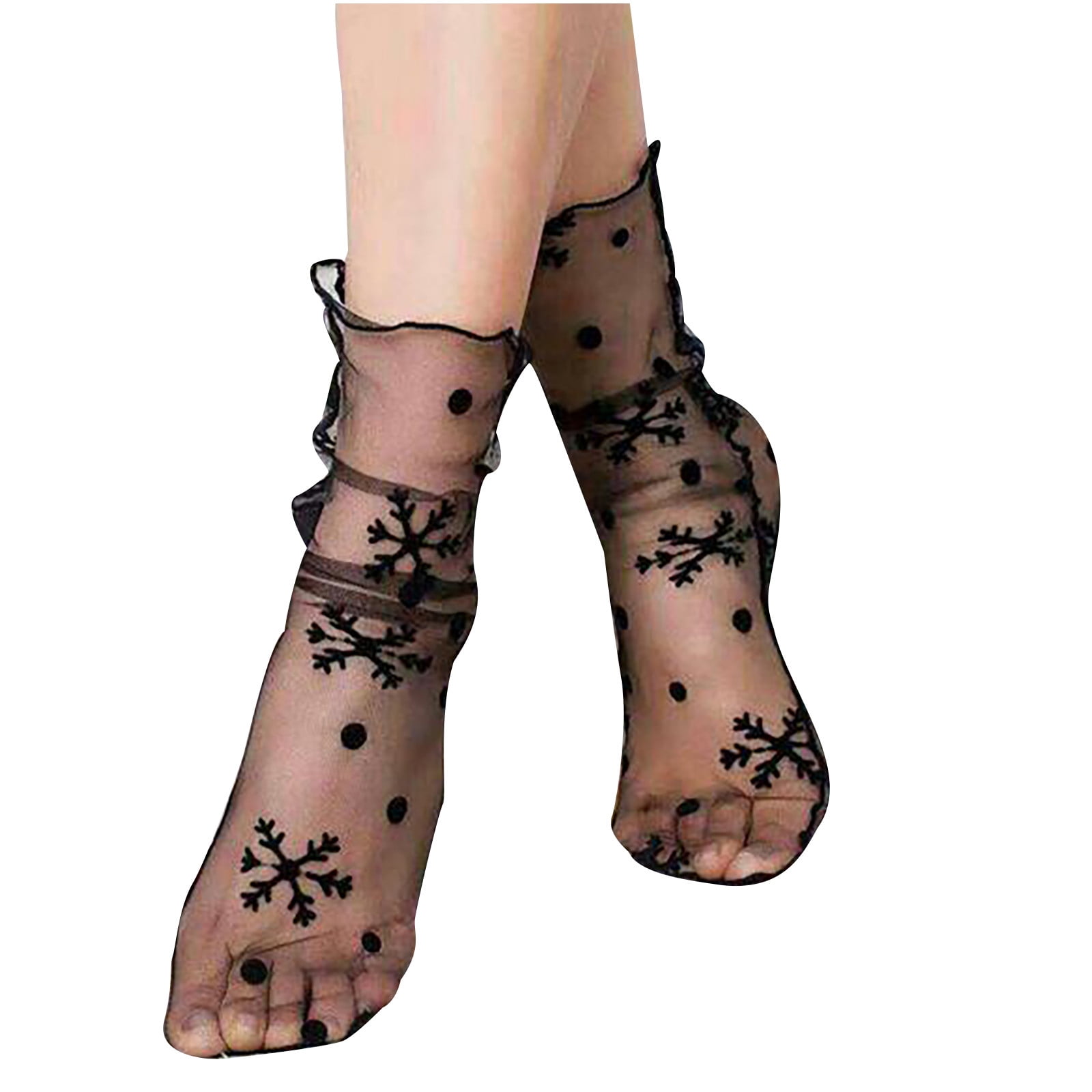 JGTDBPO Socks For Women Mesh Ladies Breathability Thin Elastic Sheer ...