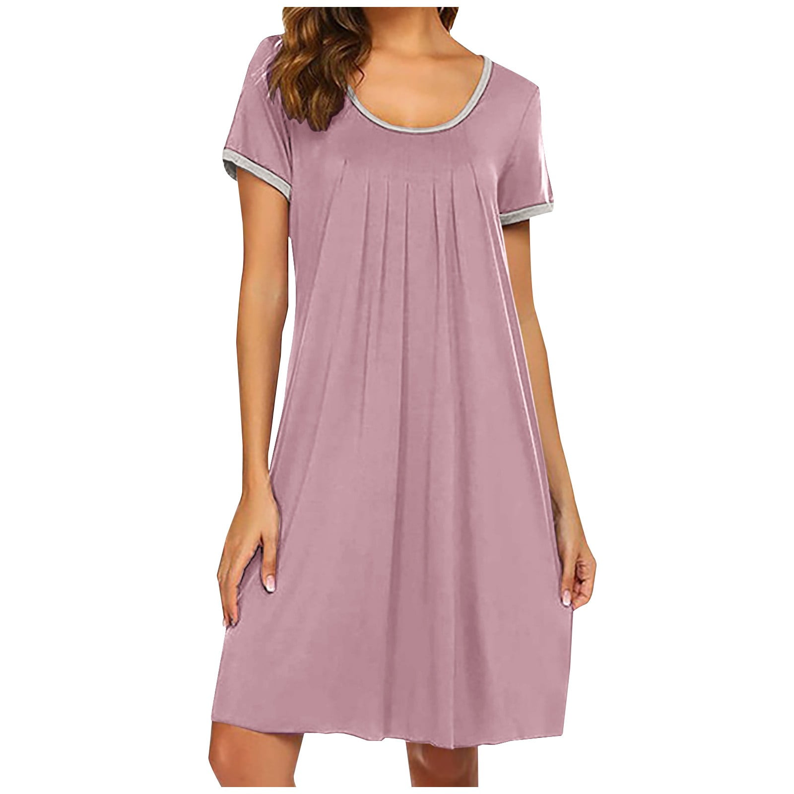 JGTDBPO Summer T-Shirts Dresses For Women Short Sleeves Nightgown Super ...