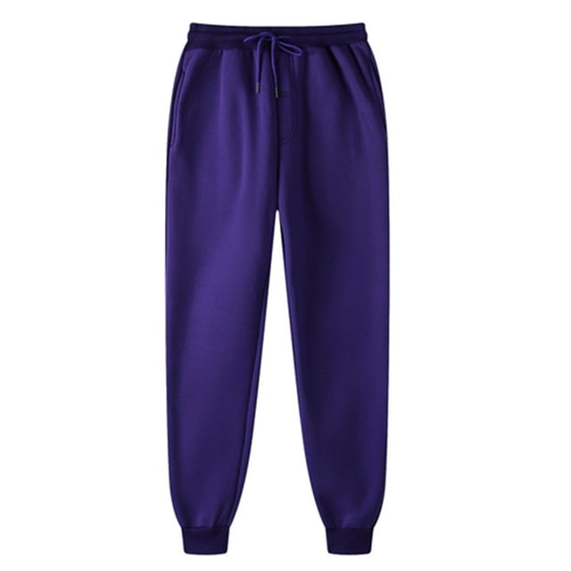 Jgtdbpo Sweatpants For Women Winter Solid Color High Waist Warm Pants