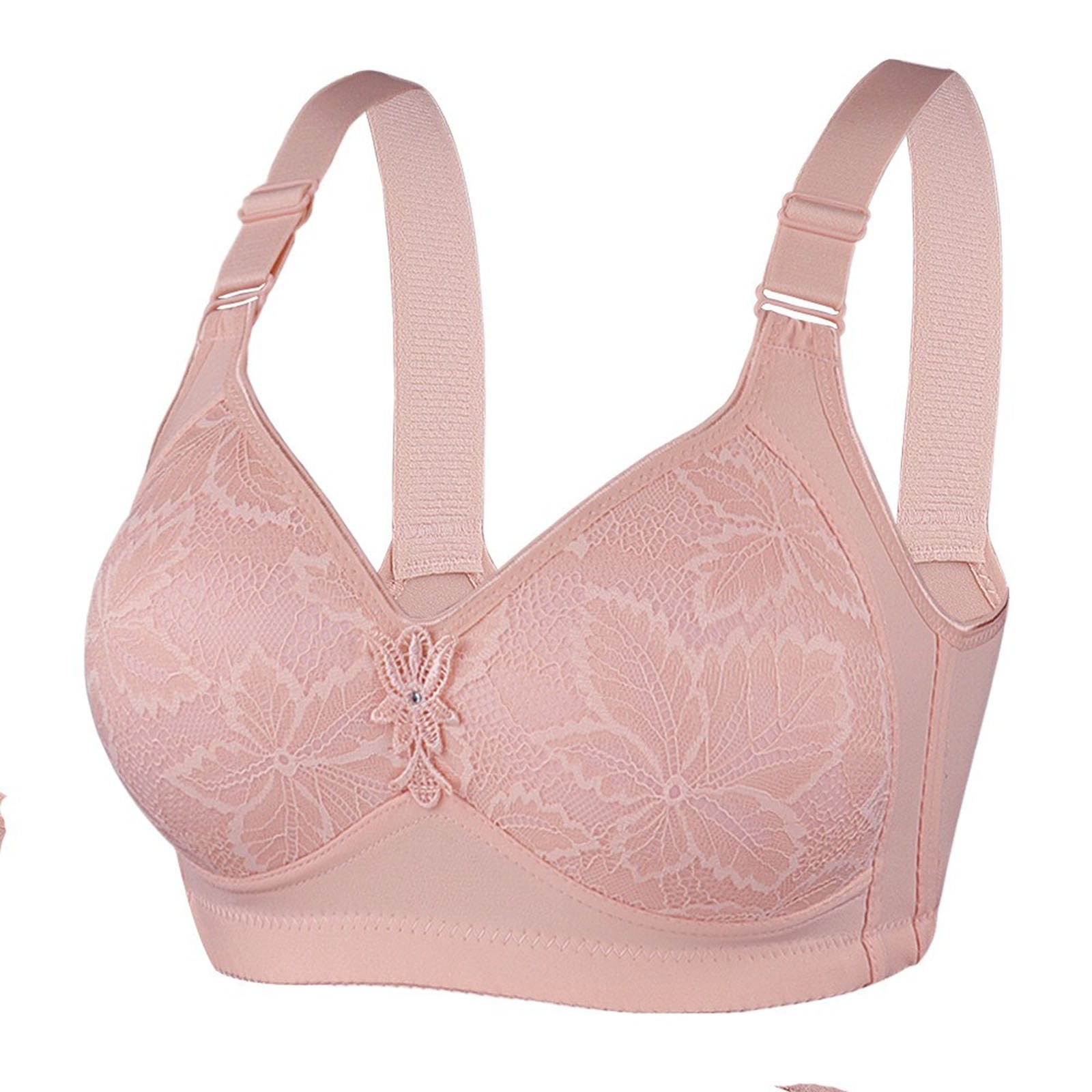 JGTDBPO Wireless Bras For Women No Underwire Bras Lace Gathered ...