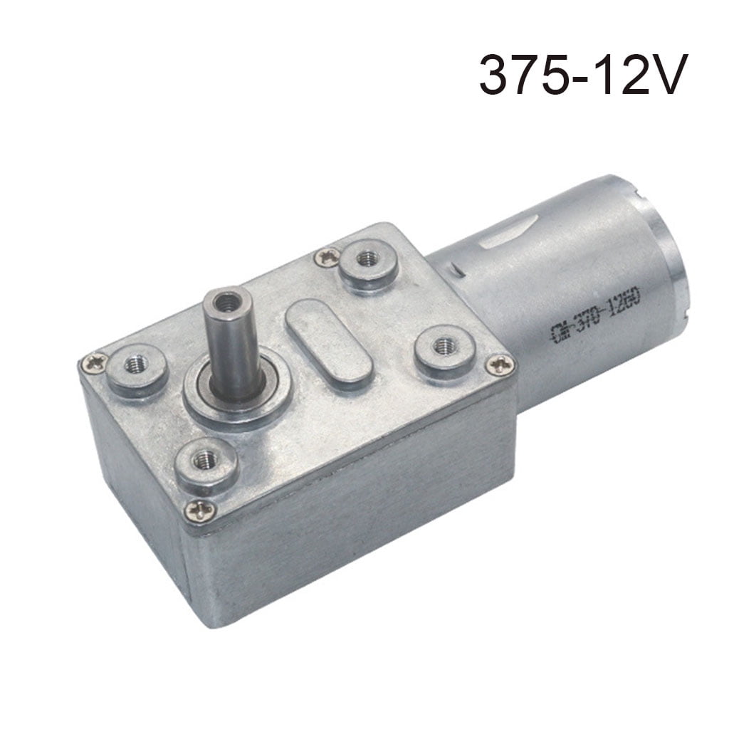 JGY370 2 RPM to 375 RPM High Torque Speed Reducer 6V/12V24V Metal Worm ...