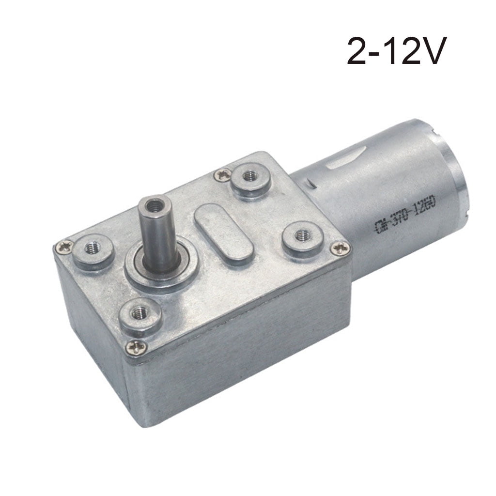 JGY370 2 RPM to 375 RPM High Torque Speed Reducer 6V/12V24V Metal Worm ...