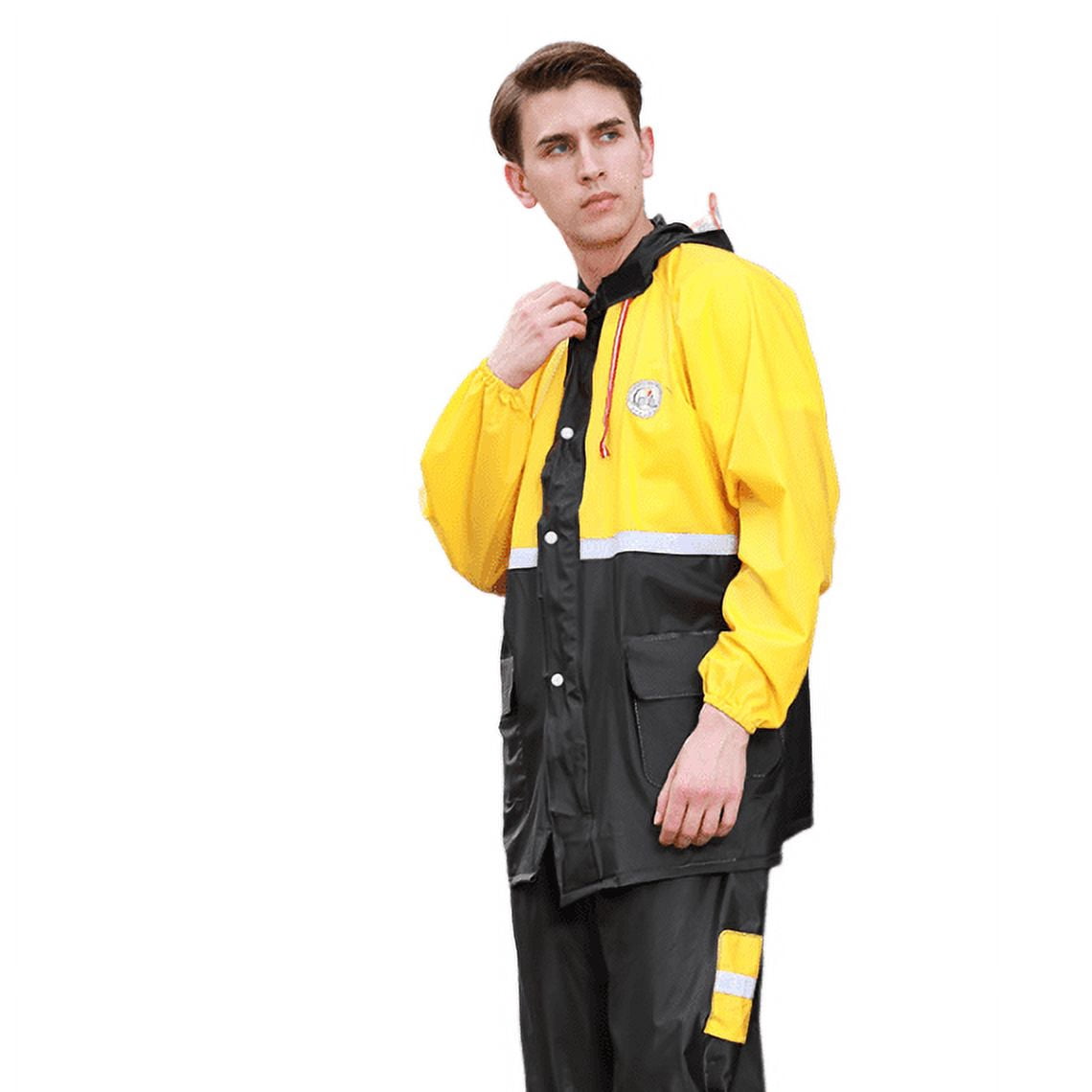 JH-2825 material matching double brim reflective breathable split rain ...