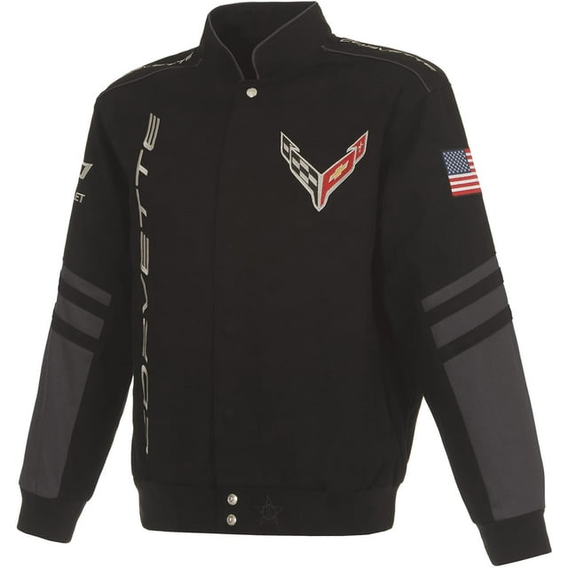 JH Design Men's Chevy Corvette C8 Jacket an Embroidered Classic Twill ...
